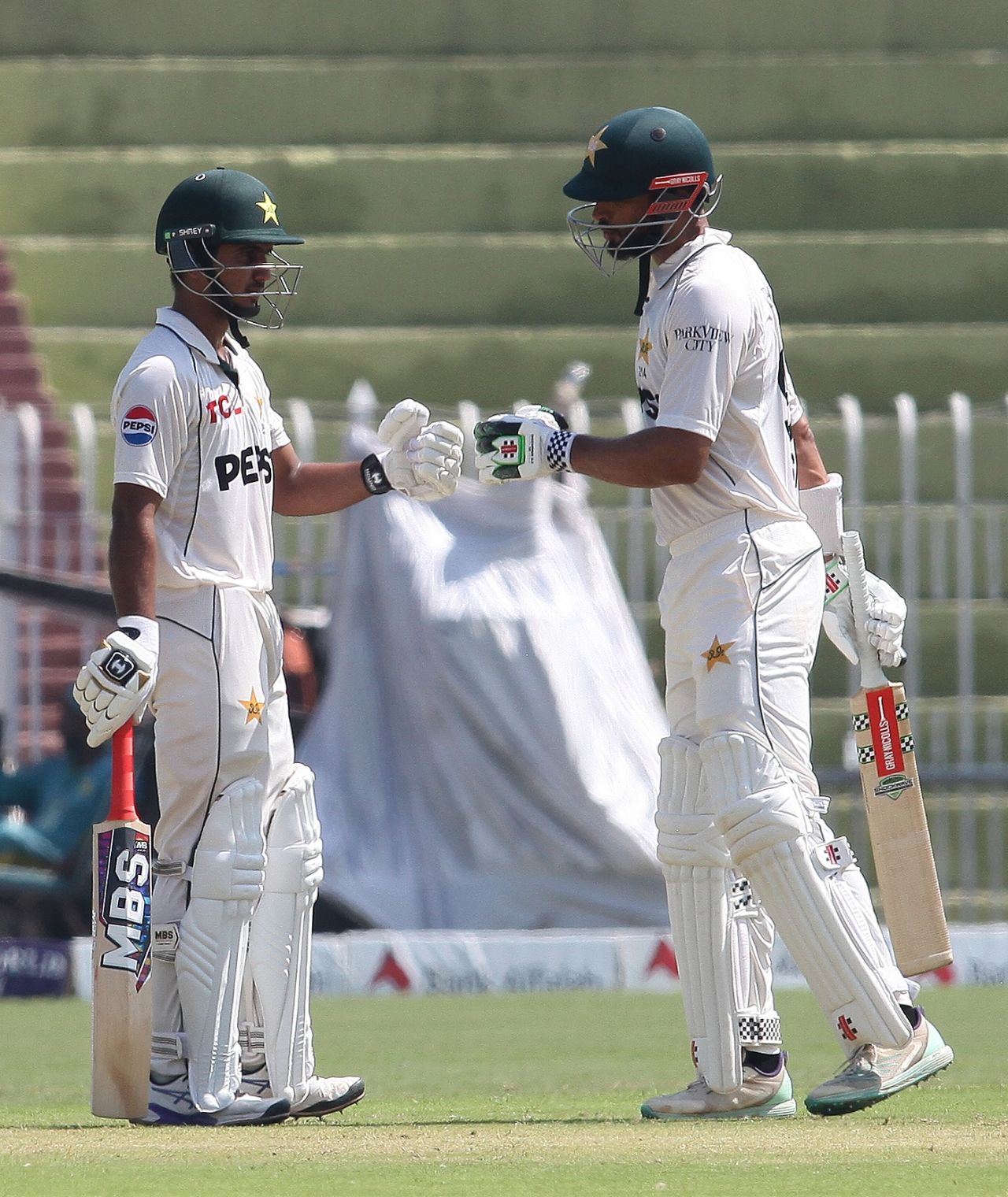 Saim Ayub and Shan Masood had a century partnership for the second ...