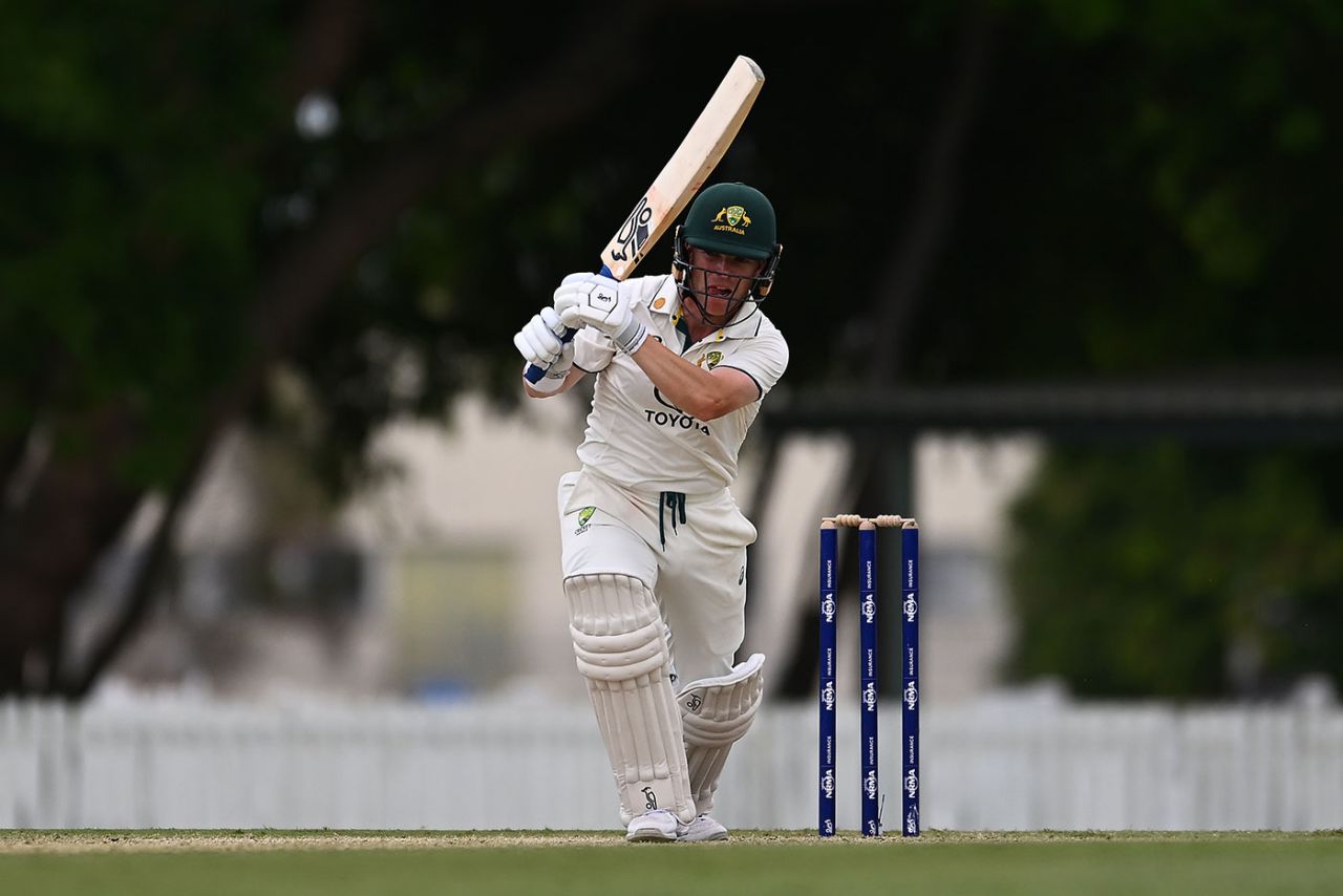 Marcus Harris drives down the ground | ESPNcricinfo.com