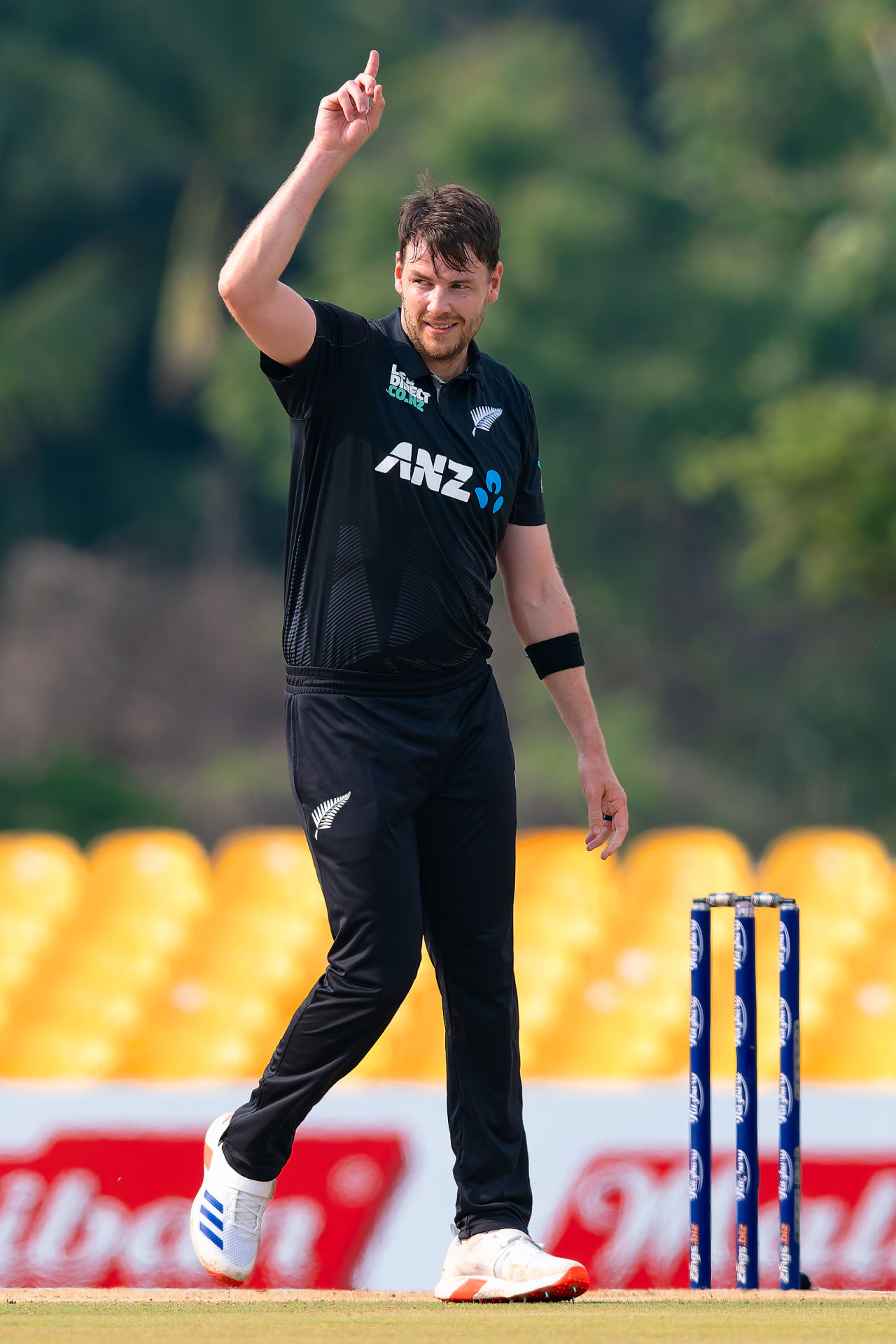 Jacob Duffy celebrates the wicket of Pathum Nissanka | ESPNcricinfo.com