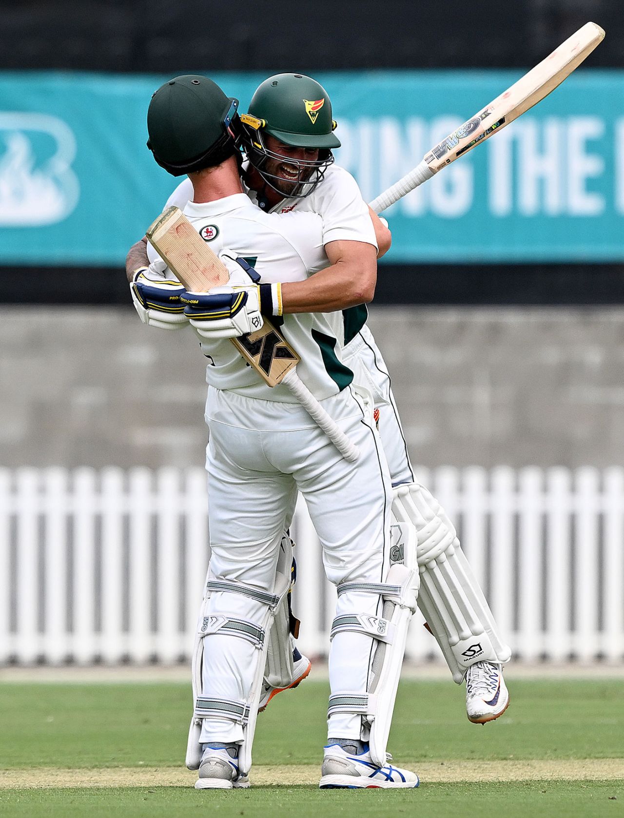 Jake Weatherald celebrates his century with Jordan Silk | ESPNcricinfo.com