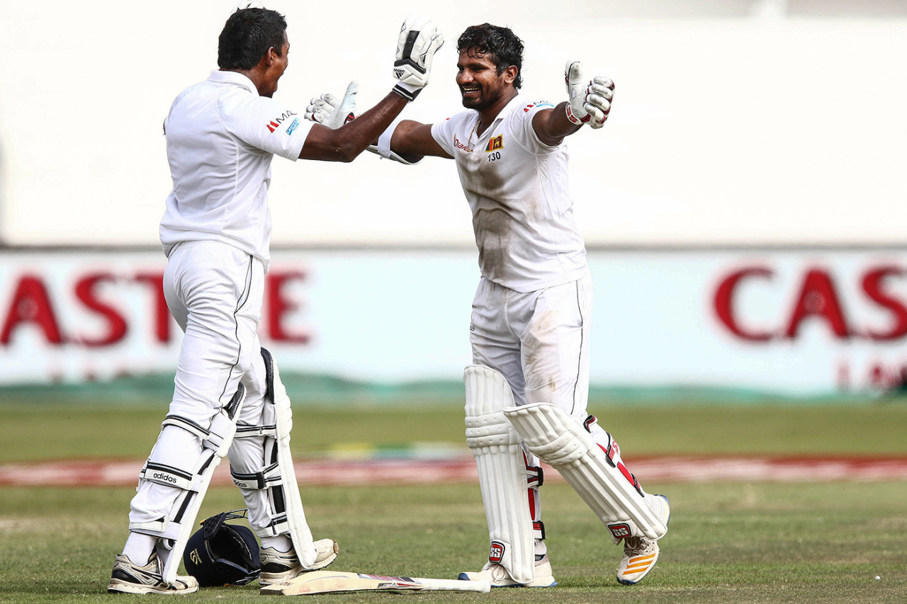 Kusal Perera and Vishwa Fernando celebrate a sensational Sri Lanka win ...
