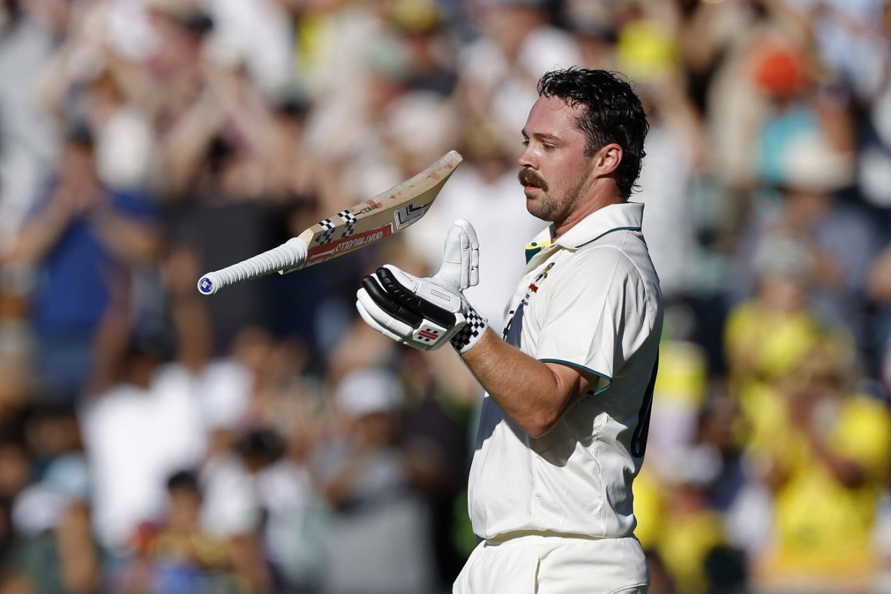 Travis Head celebrates his century | ESPNcricinfo.com