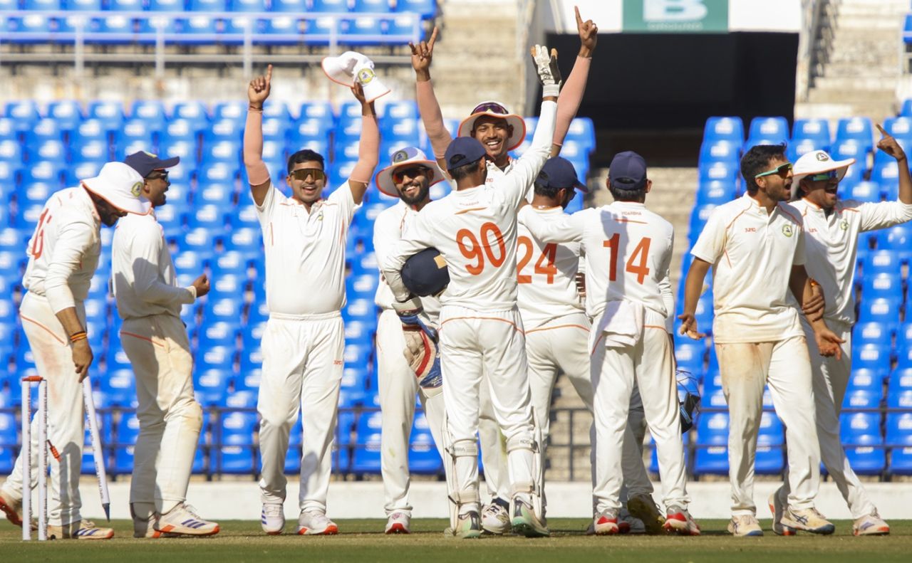 Vidarbha celebrate making it to their fourth Ranji final | ESPNcricinfo.com