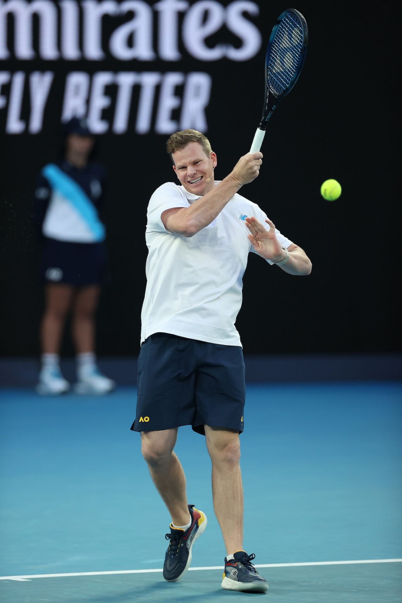 Steve Smith returns Novak Djokovic's serve | ESPNcricinfo.com