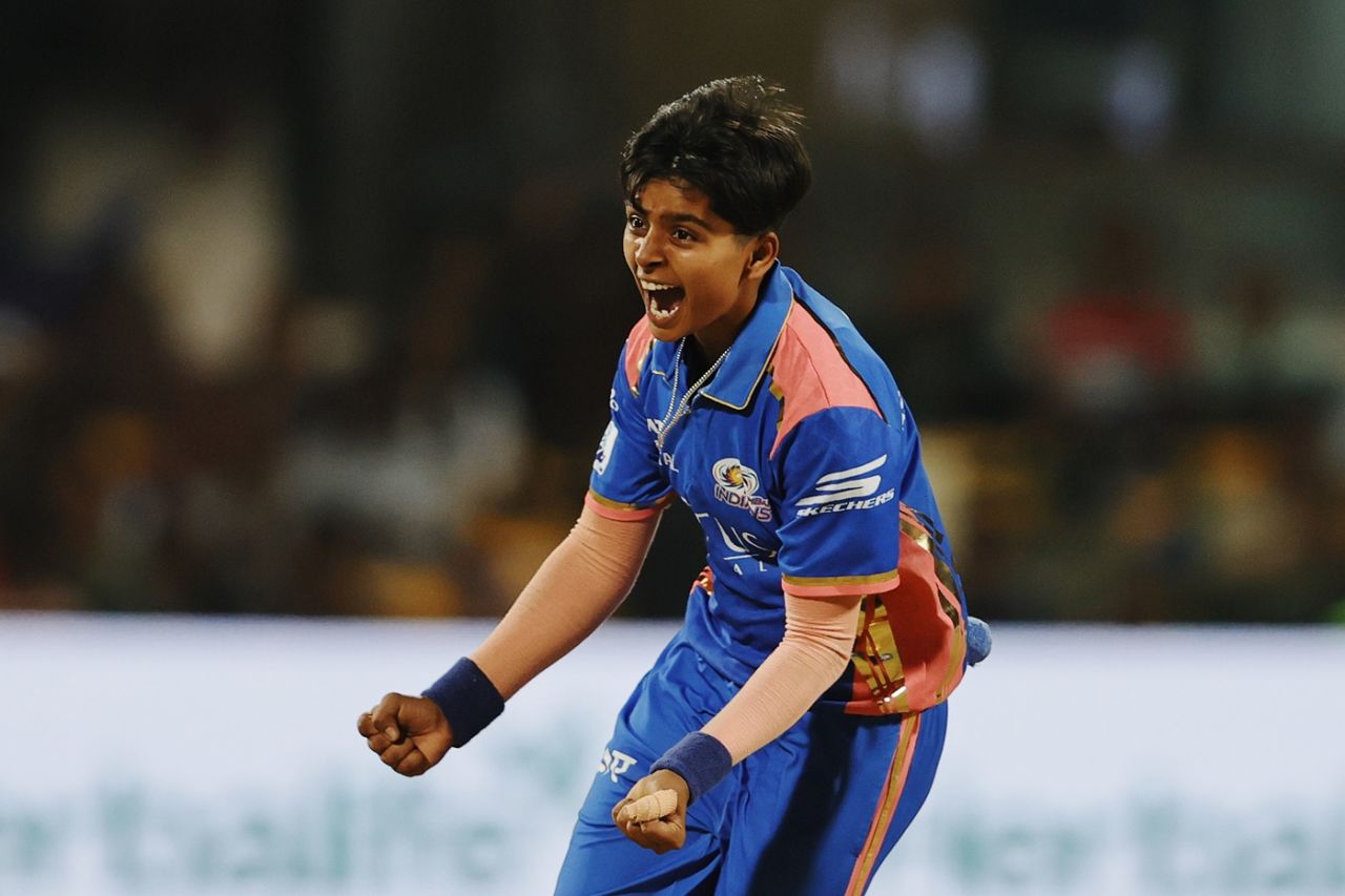 Sanskriti Gupta celebrates a wicket | ESPNcricinfo.com