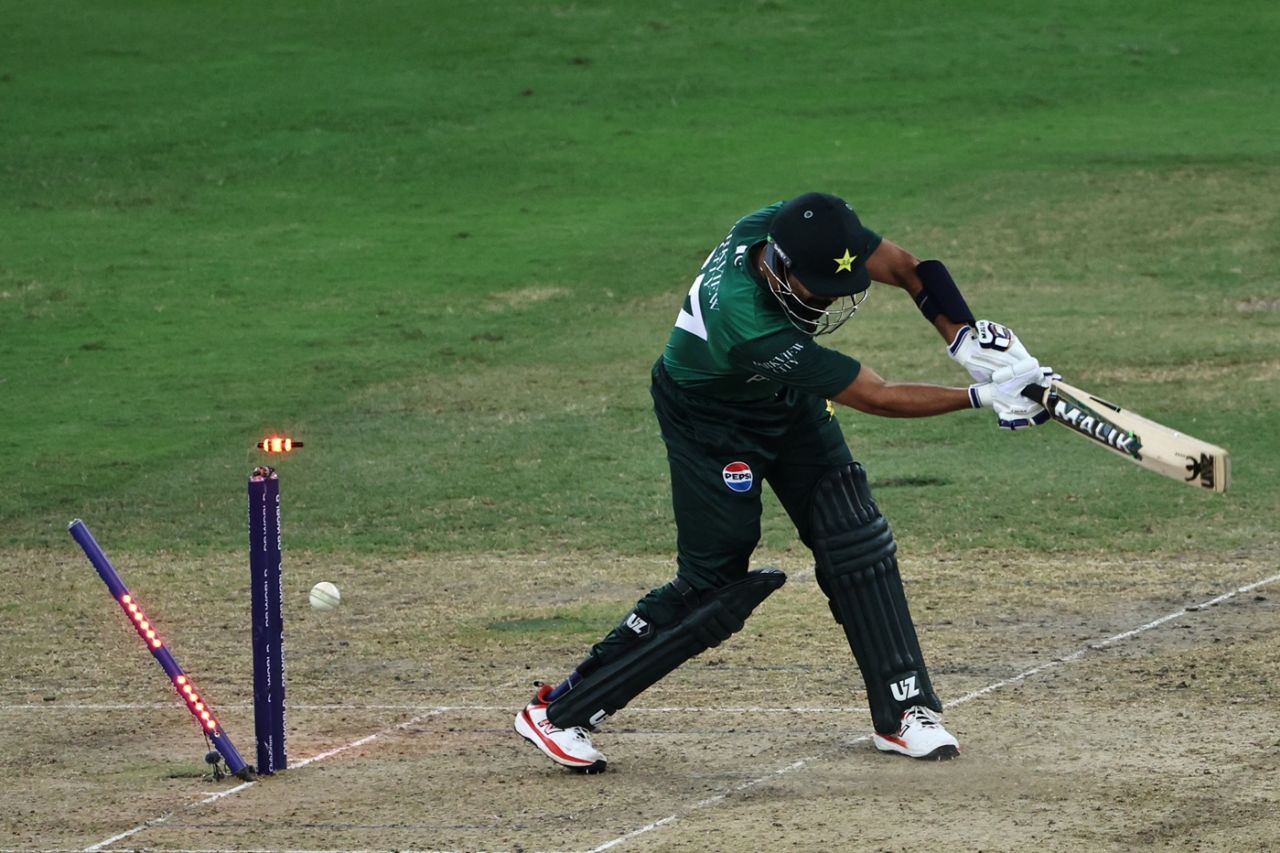 Haris Rauf was among those to fall as Pakistan lost 9 for 33 ...