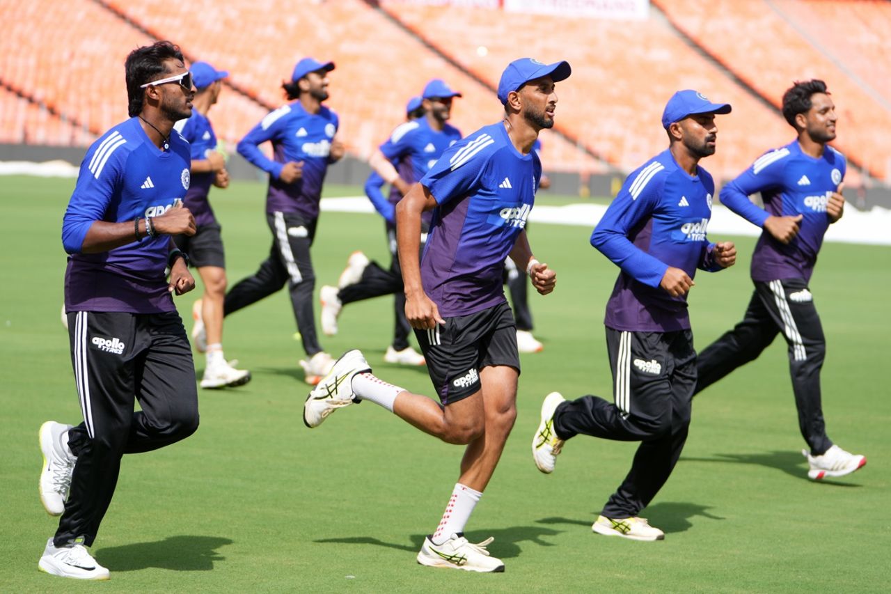 India's players reacquaint themselves with red-ball cricket ...