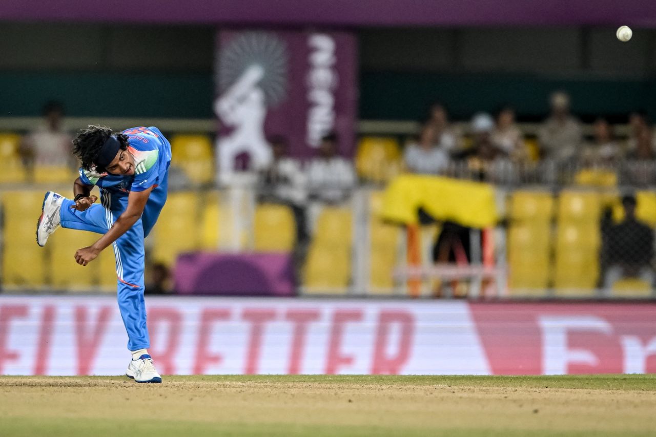Shree Charani sends the ball down | ESPNcricinfo.com