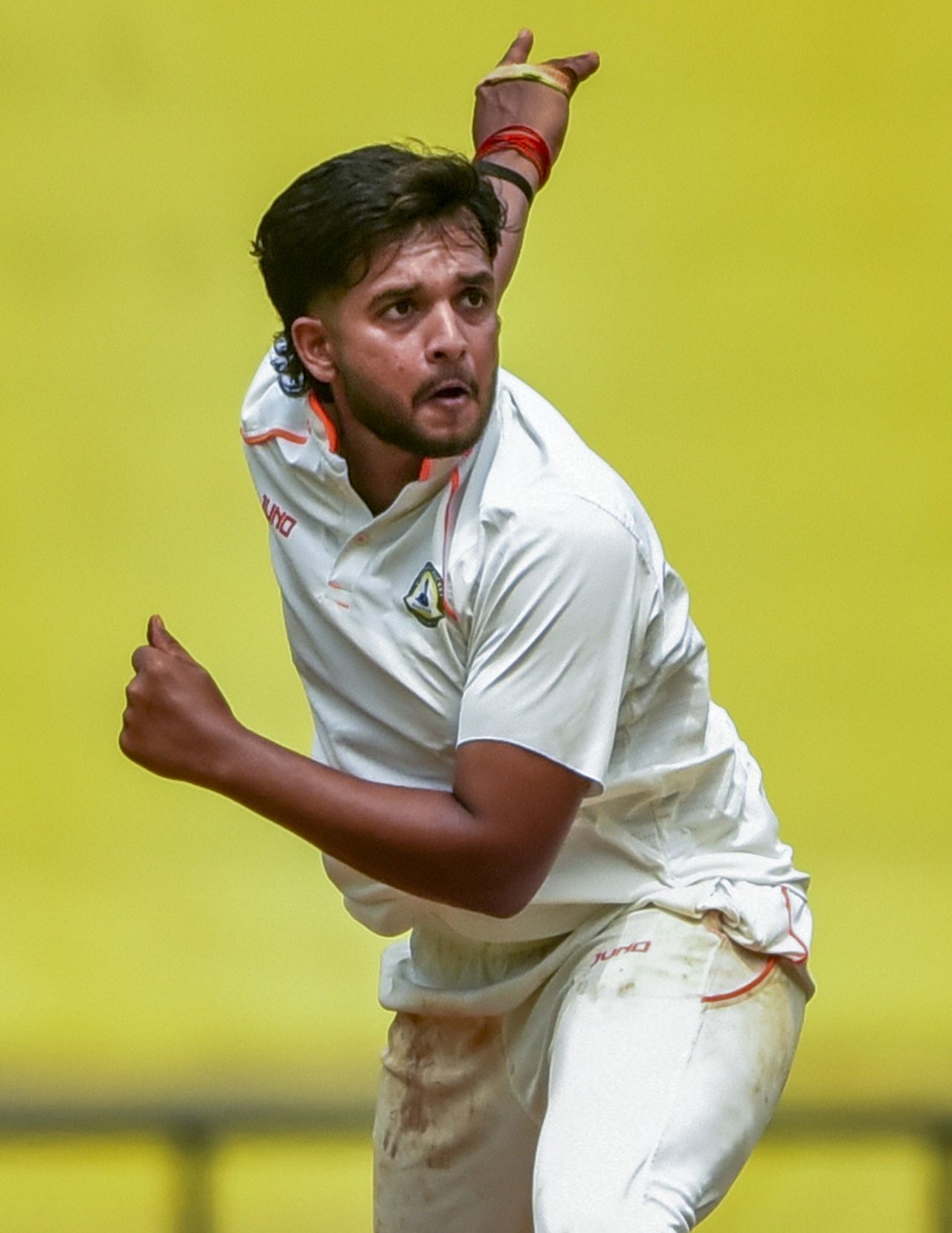 Harsh Dubey picked up four wickets in the fourth innings of the Irani ...