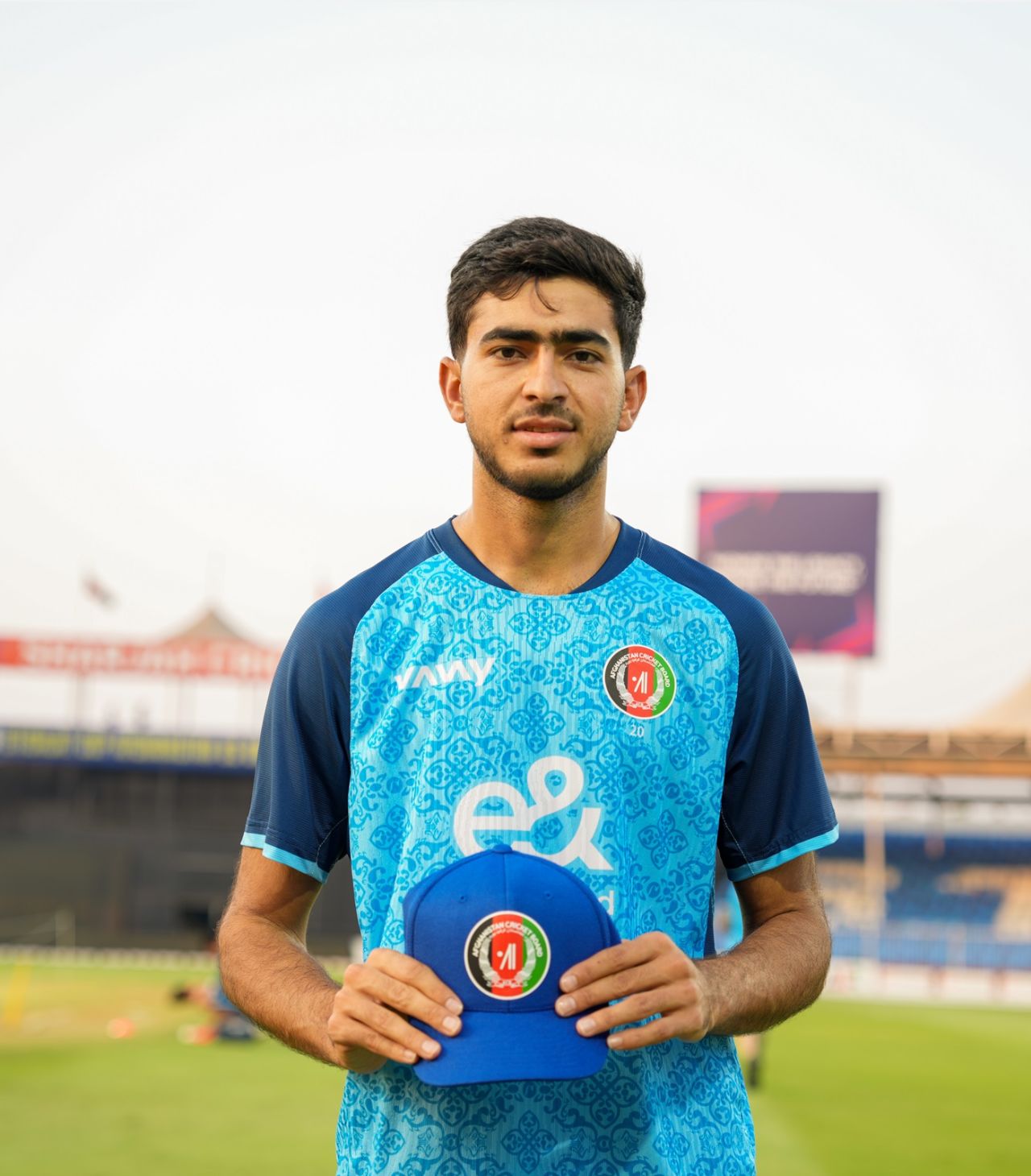 Bashir Ahmad with his cap on debut | ESPNcricinfo.com