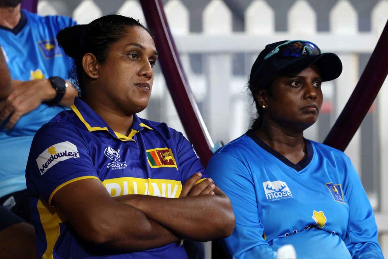 Chamari Athapaththu looks on from the dugout | ESPNcricinfo.com
