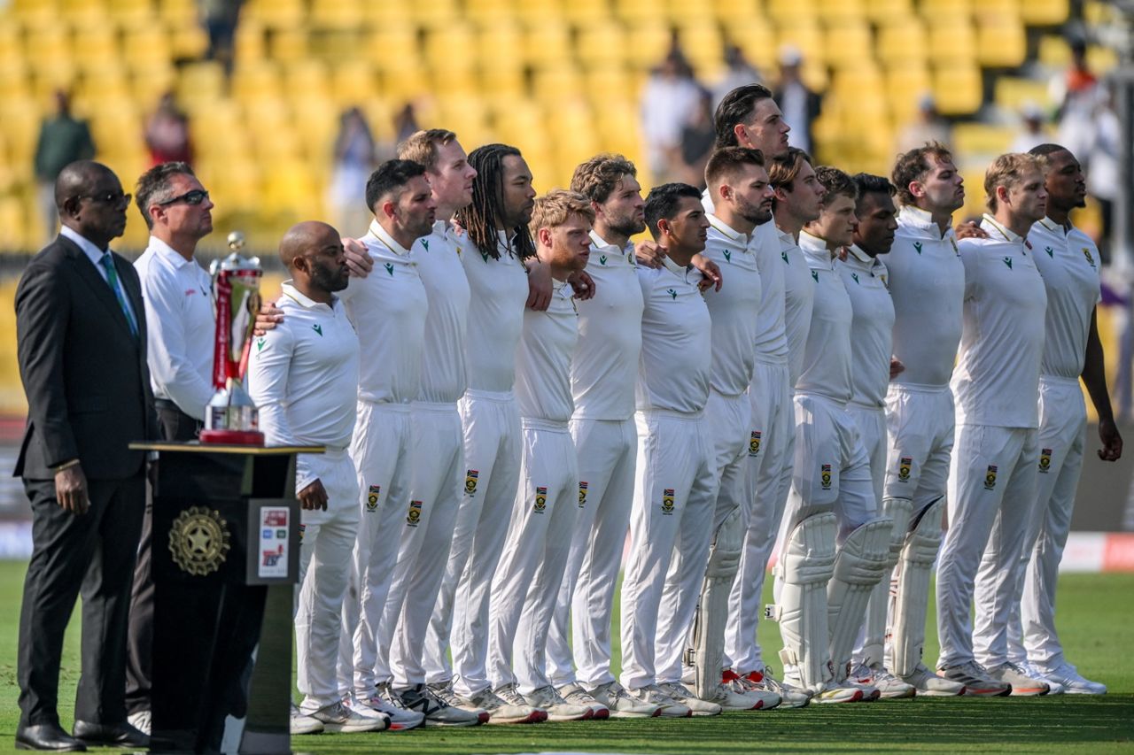 India line up for the national anthem | ESPNcricinfo.com