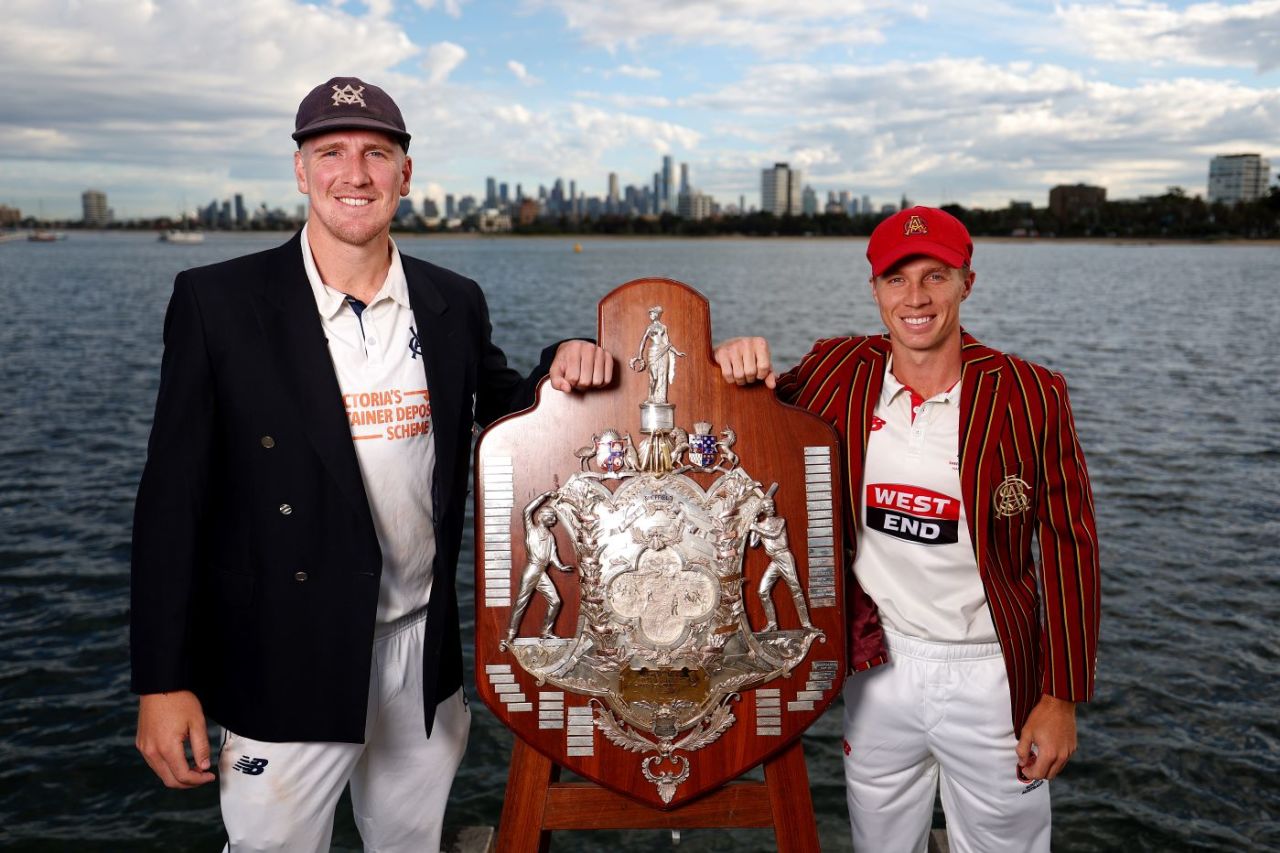 Victoria captain Will Sutherland and South Australia captain Nathan ...
