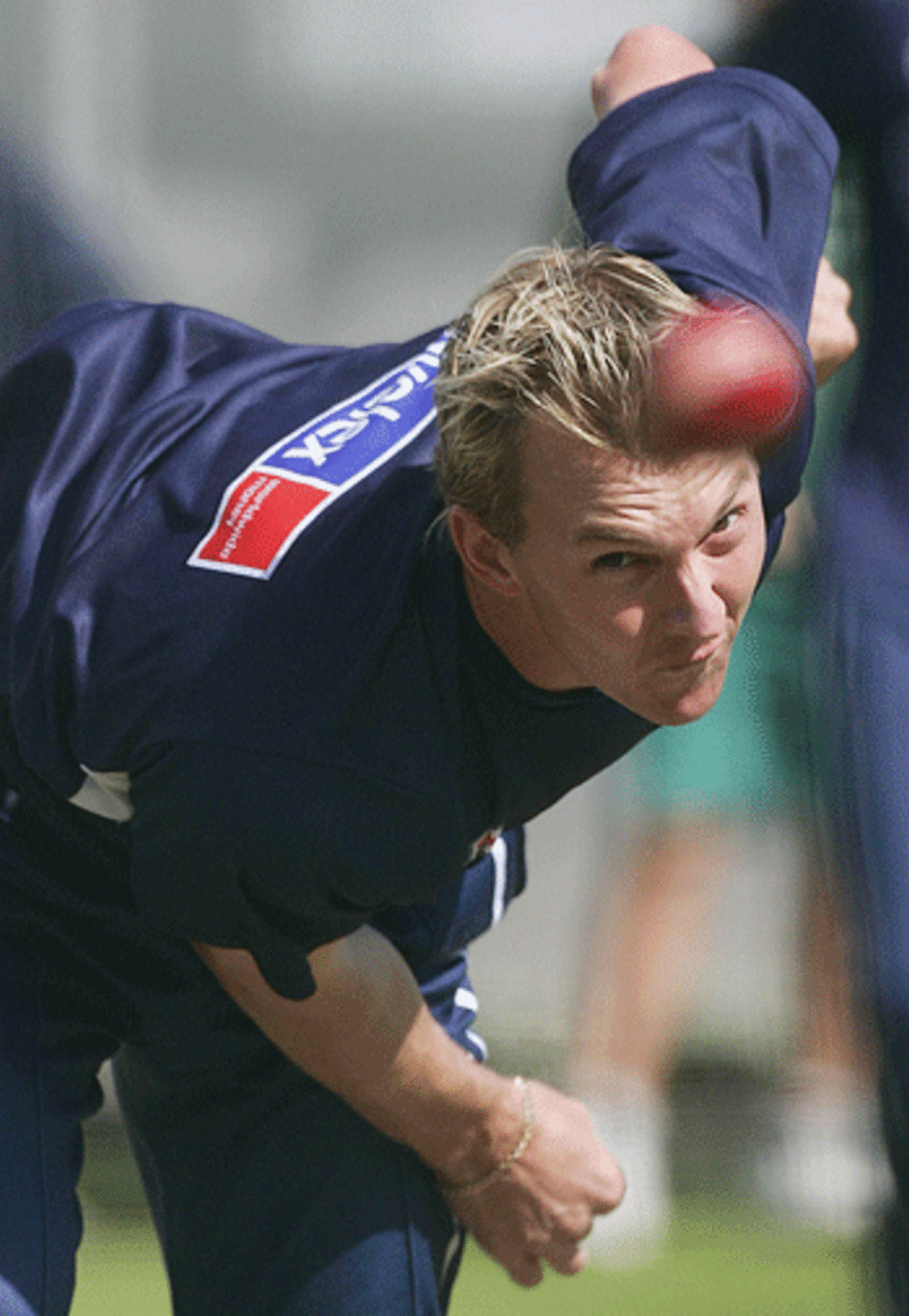 Brett Lee in action ahead of the second Ashes Test at Edgbaston ...