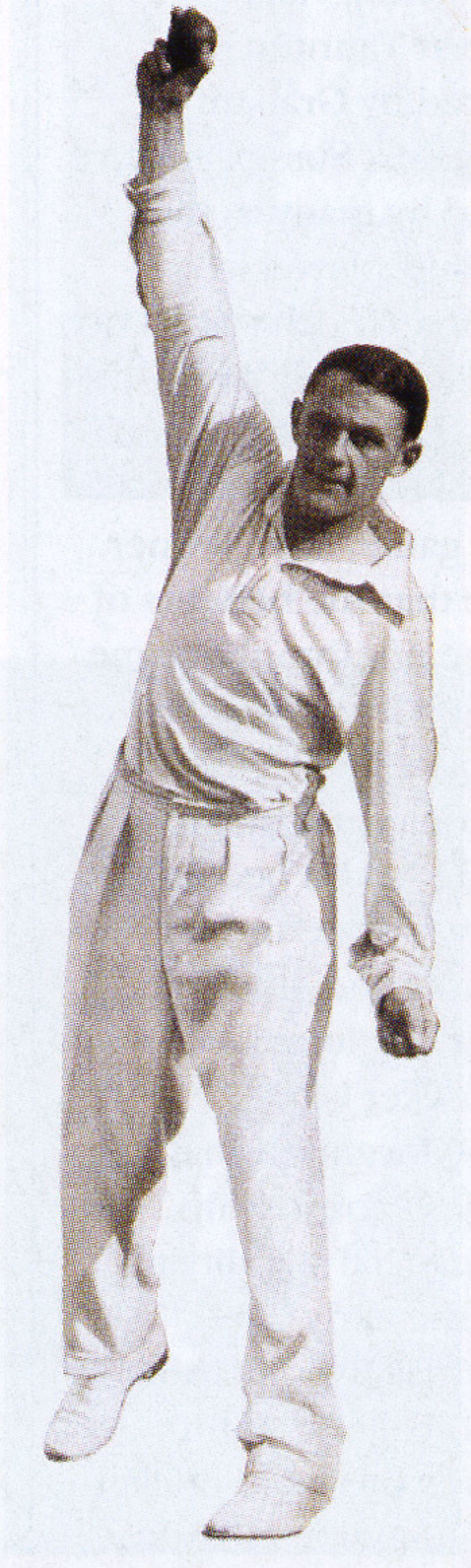 Posed shot of Gubby Allen bowling | ESPNcricinfo.com