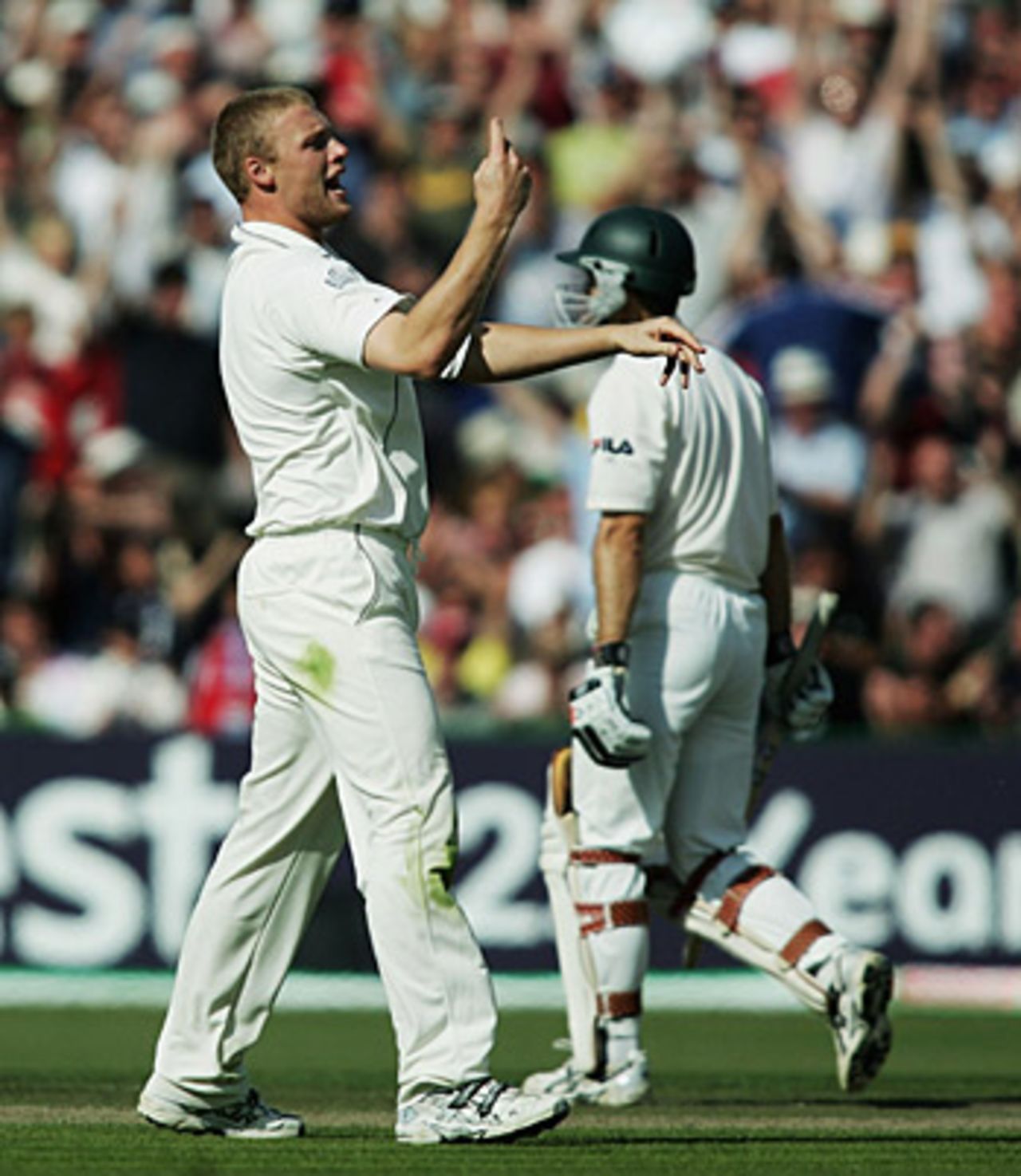 Andrew Flintoff celebrates bowling Simon Katich | ESPNcricinfo.com