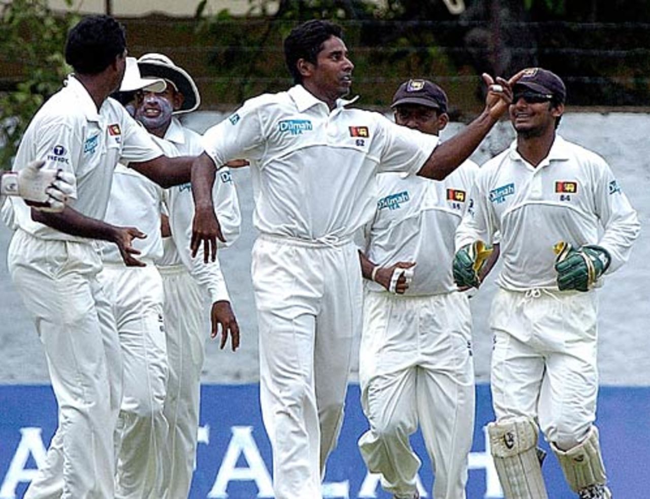 Sri Lanka celebrate the wicket of Habibul Bashar | ESPNcricinfo.com