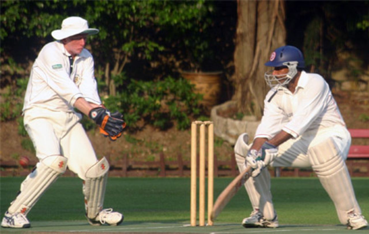 Afzaal Haider late cuts the ball past Ray Brewster | ESPNcricinfo.com