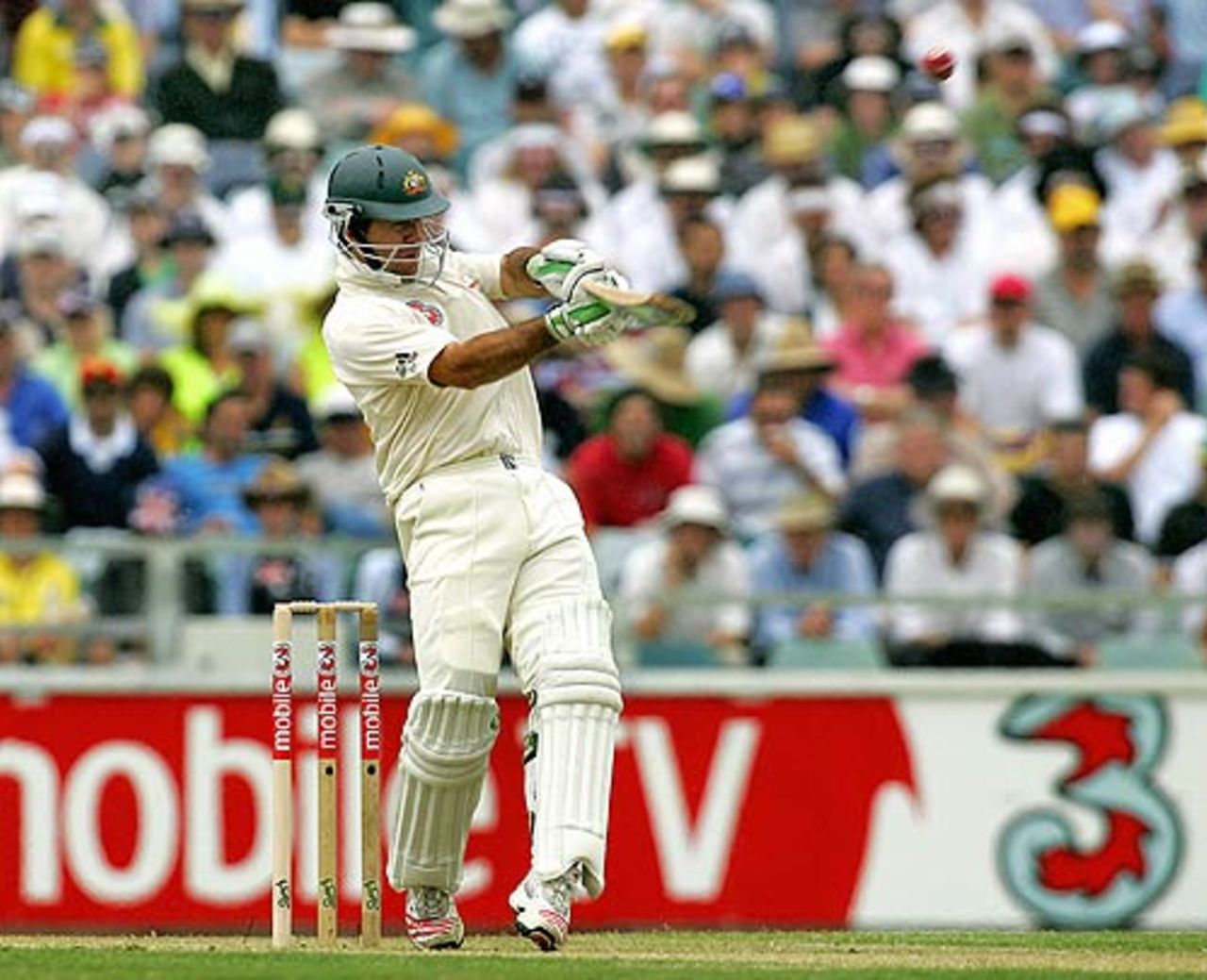 Justin Langer congratulates Ricky Ponting for a half-century ... Justin Langer congratulates Ricky Ponting for a half-century ...