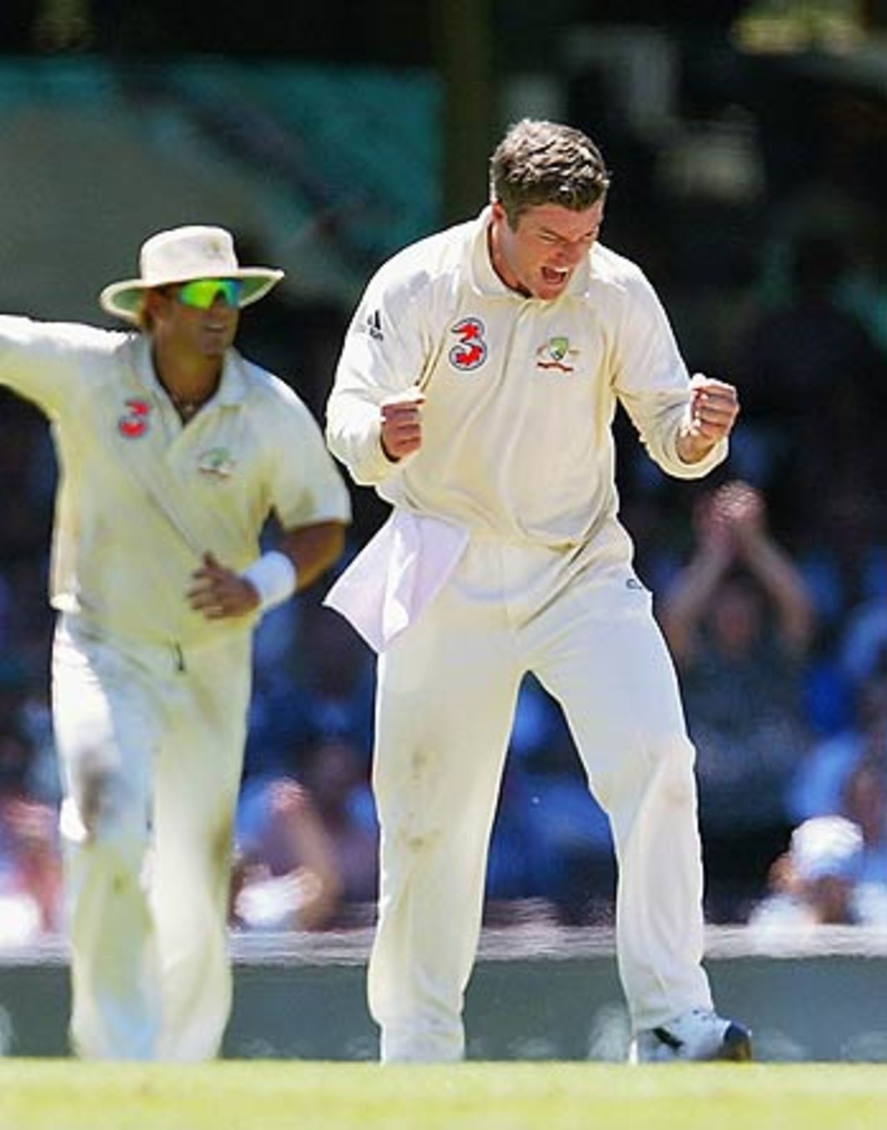 Stuart MacGill is delighted after dismissing Mark Boucher | ESPNcricinfo.com