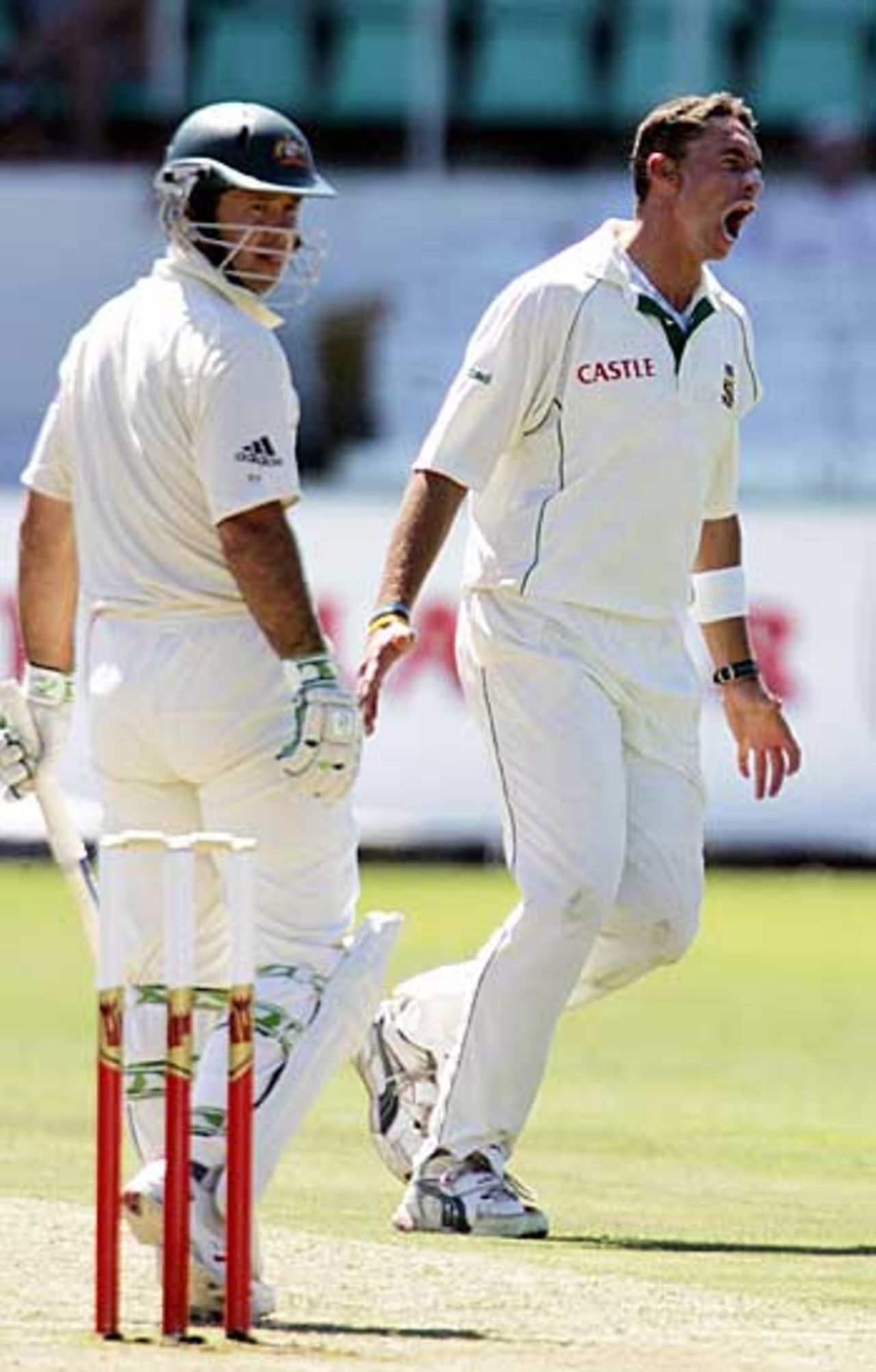 A model of defence: Ricky Ponting shows the perfect forward defensive ...