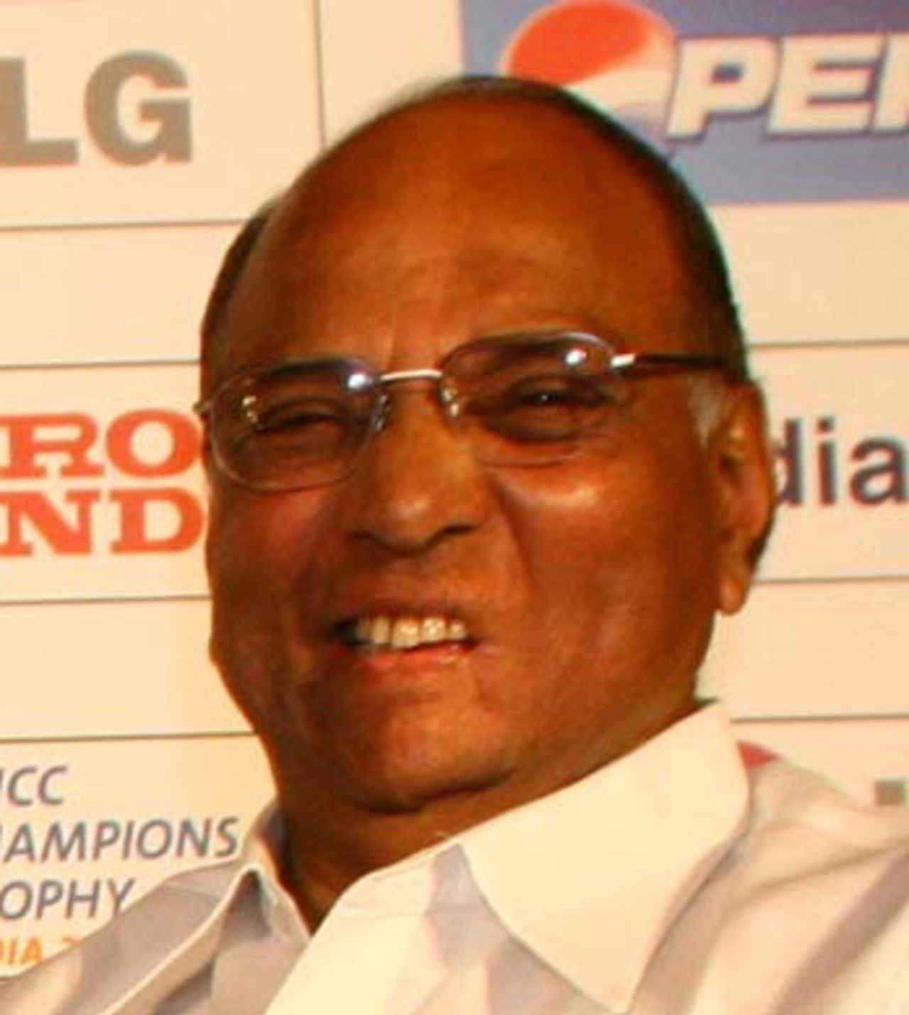Ehsan Mani and Sharad Pawar at the launch of the 2006 Champions Trophy ...