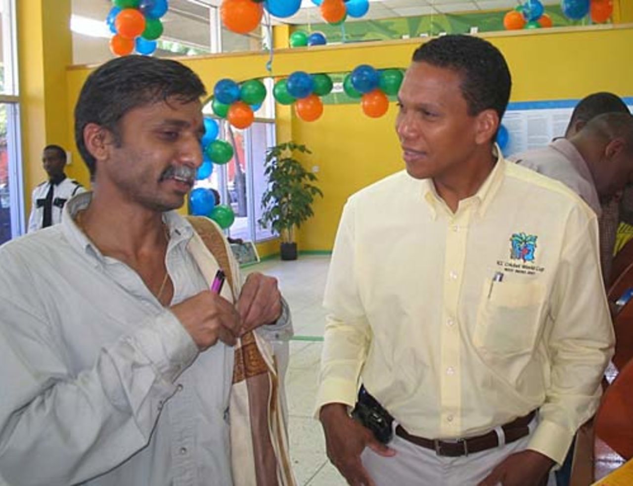 Chris Dehring, the CEO of the organising committee, chats to an early ...