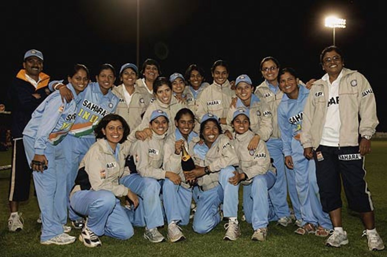 The Indians pose for pictures after winning their first-ever Twenty20 ...