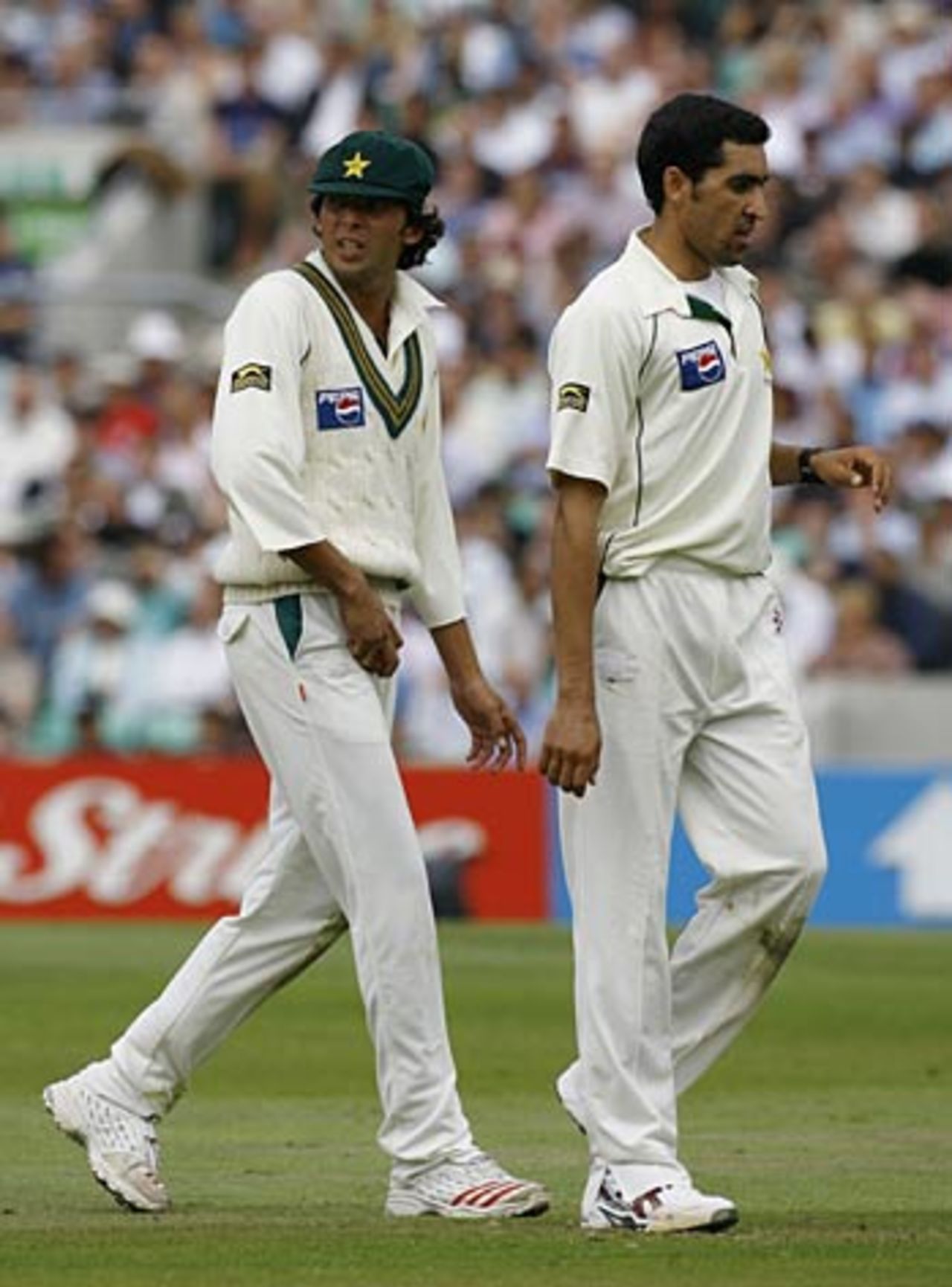 Mohammad Asif and Umar Gul during the afternoon session | ESPNcricinfo.com