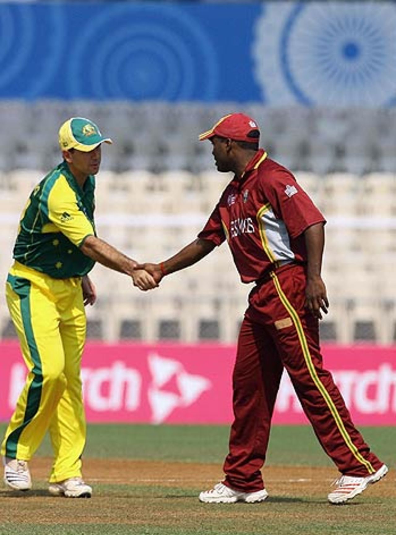 Ricky Ponting and Brian Lara shake hands after the toss | ESPNcricinfo.com