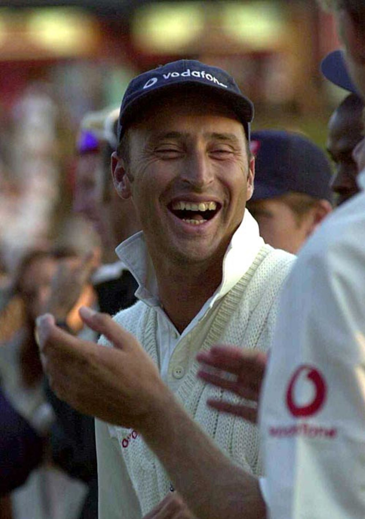 A Delighted Nasser Hussain After Englands Dramatic Win At Centurion