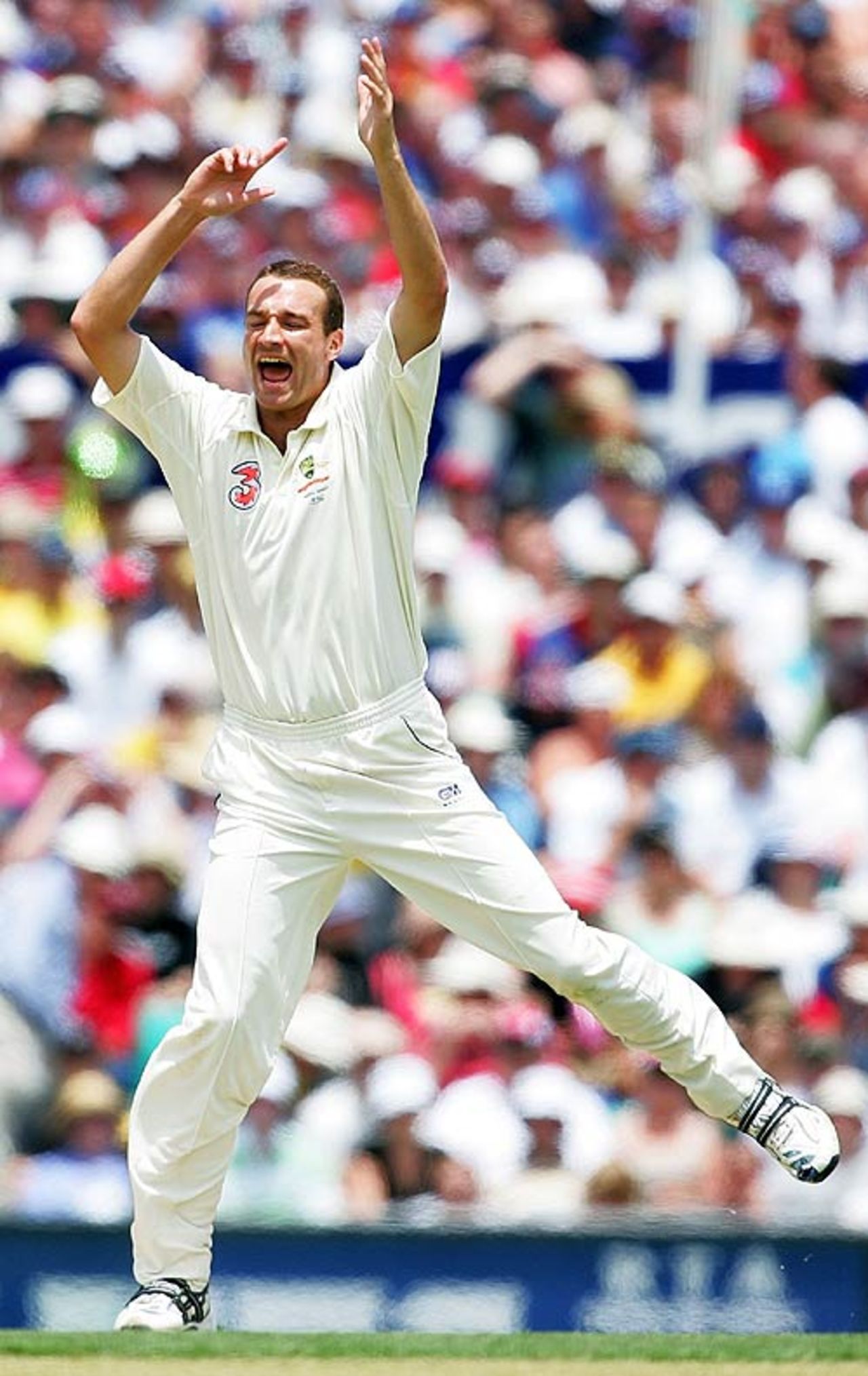 Stuart Clark celebrates having Alastair Cook caught behind ...