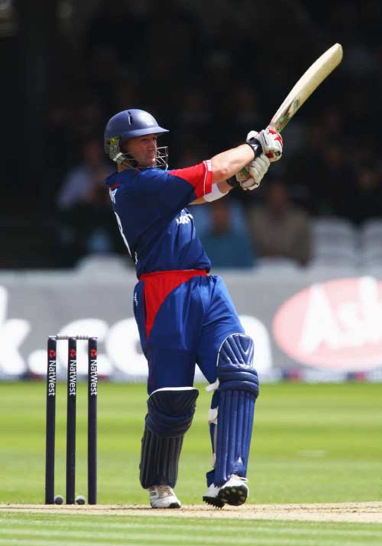Matt Prior plays a rare attacking stroke in his 34 from 65 balls ...
