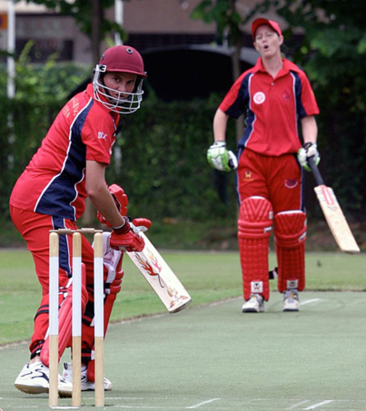 Emma Phillips survives an early scare batting for Hong Kong Women ...
