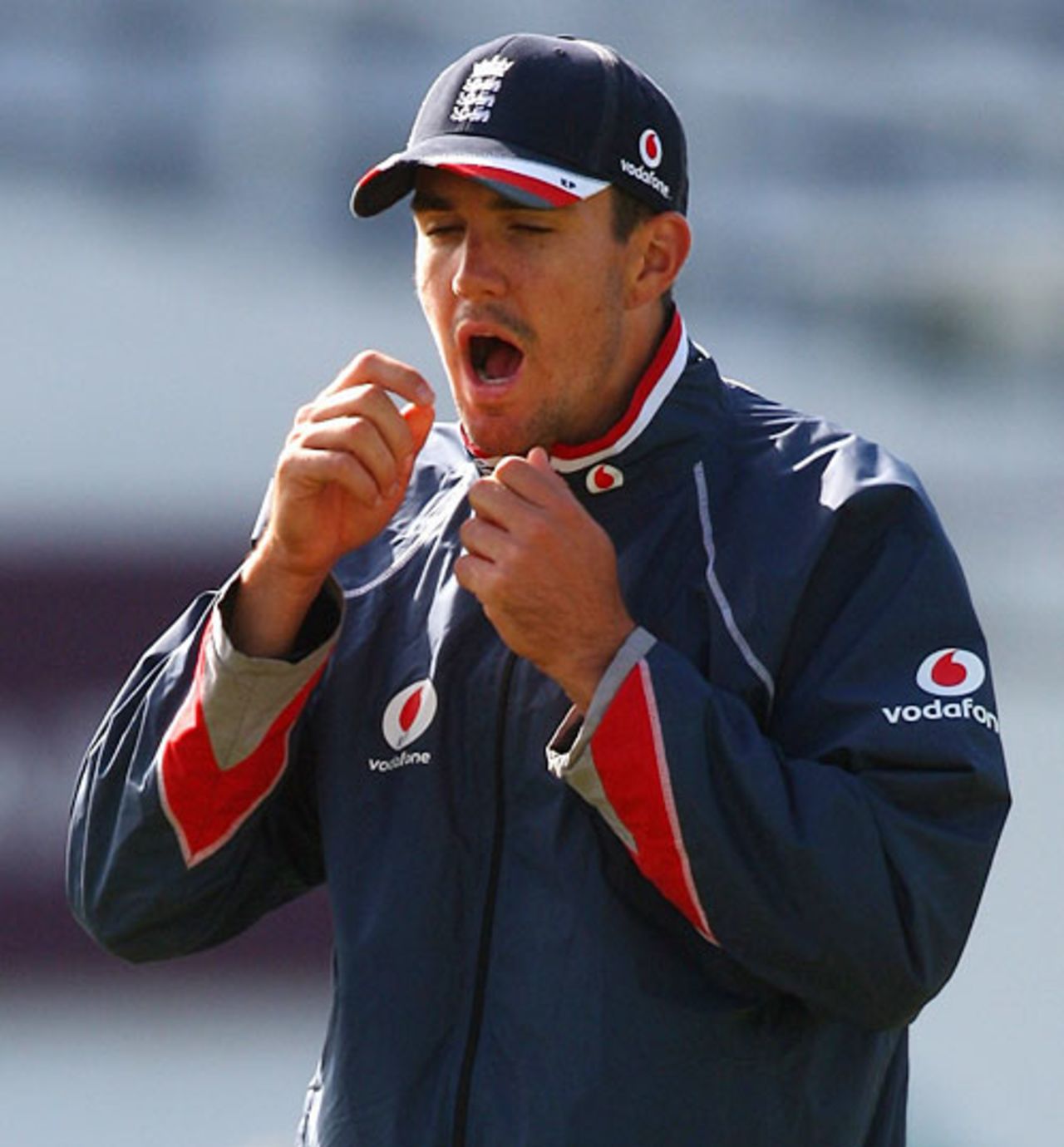 Kevin Pietersen smacks one over the top in the nets, after recovering ...