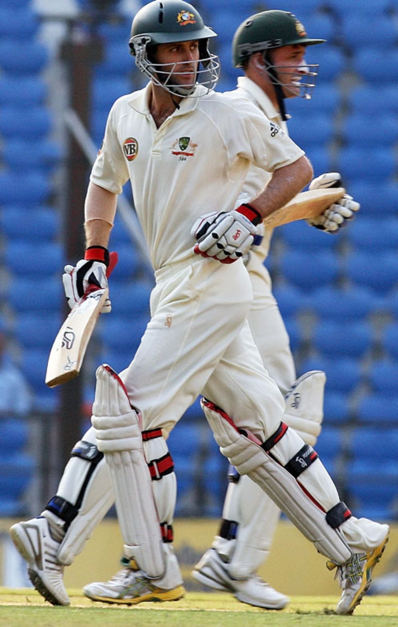 Simon Katich and Michael Hussey take a single | ESPNcricinfo.com