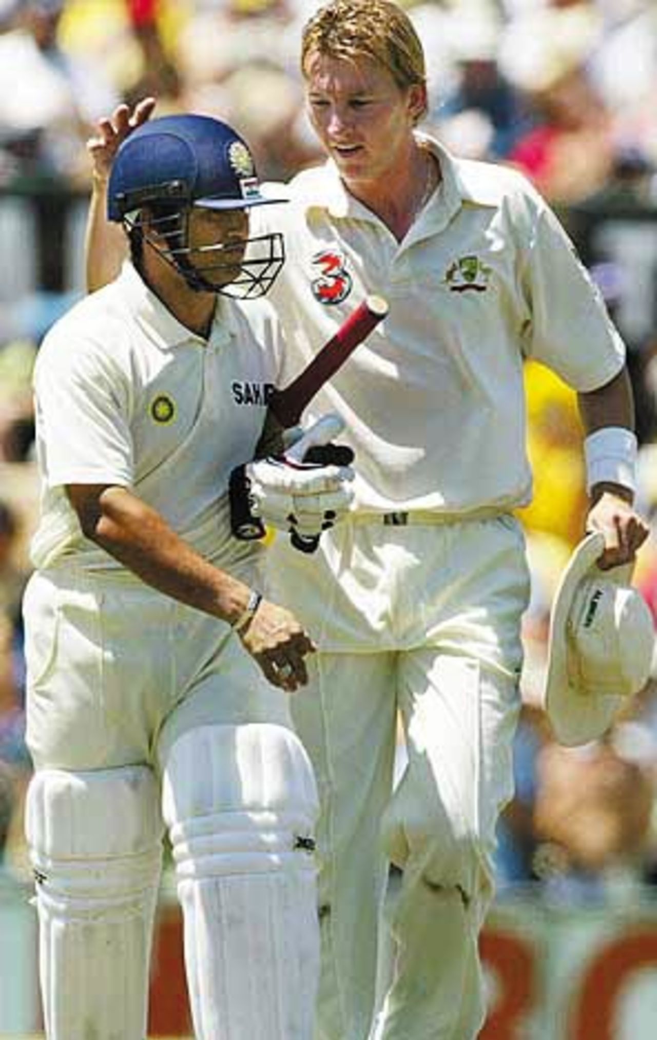 Sachin Tendulkar acknowledges the crowd after his monumental innings ...
