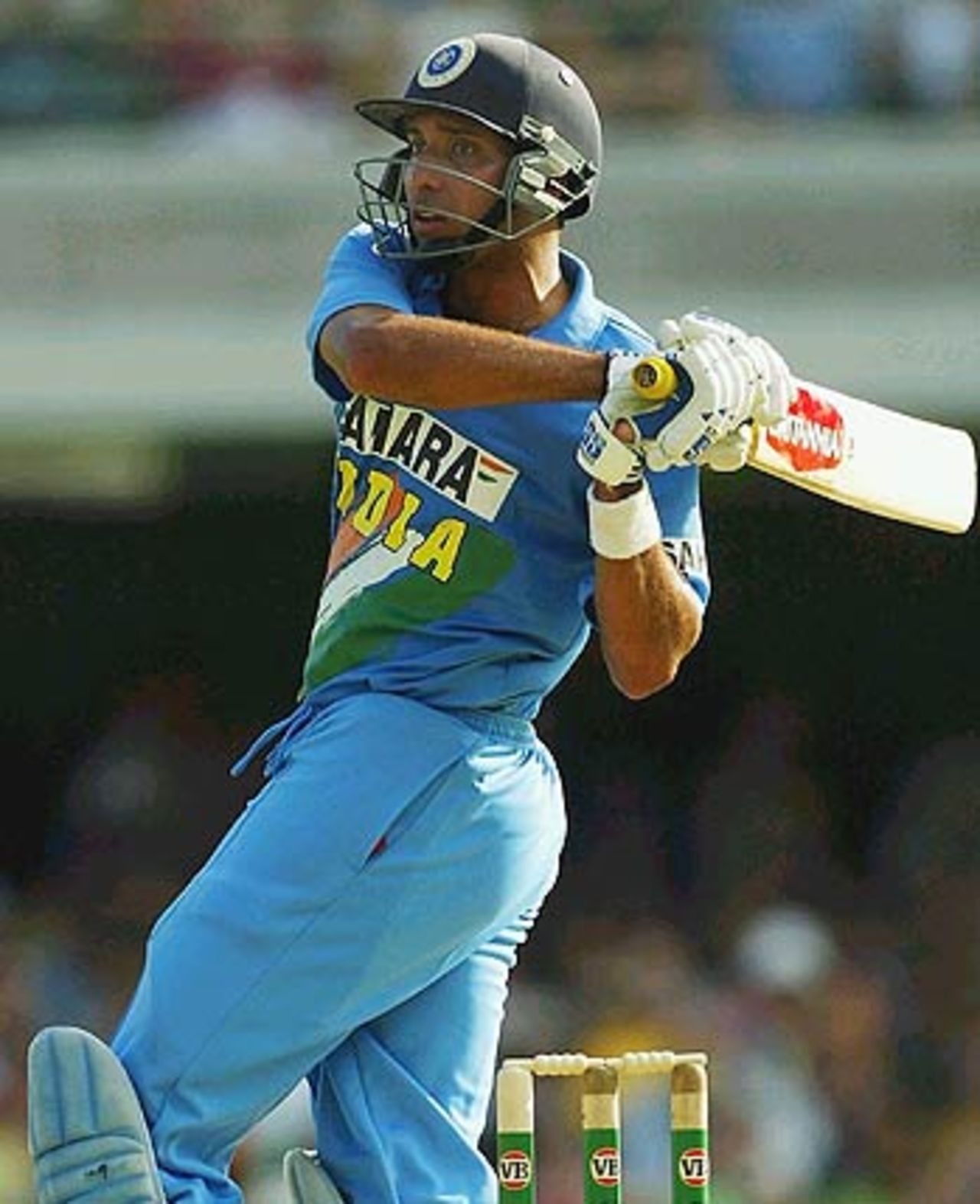VVS Laxman shows Adam Gilchrist how to play a cover-drive ...