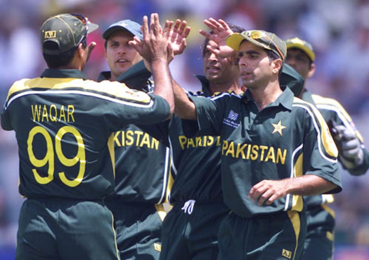 Symonds celebrates his century, Australia v Pakistan, World Cup, 2002/ ...