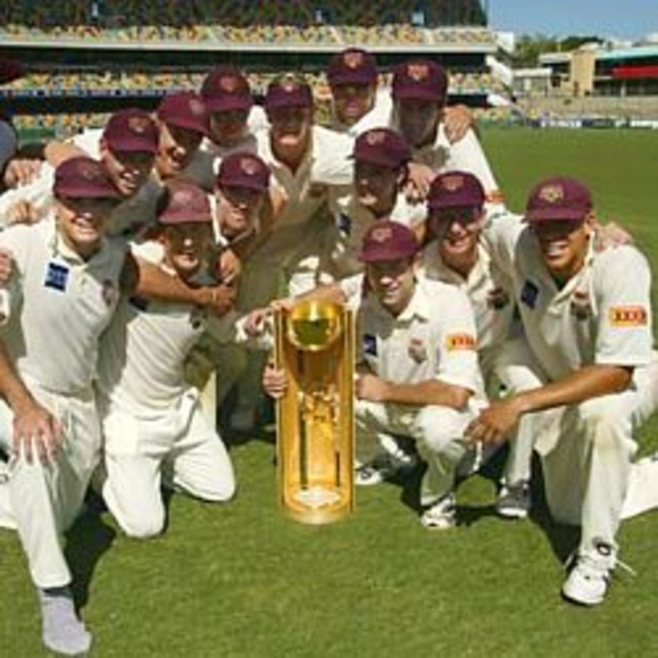 Queensland team with the Pura Cup, 2001/02 | ESPNcricinfo.com