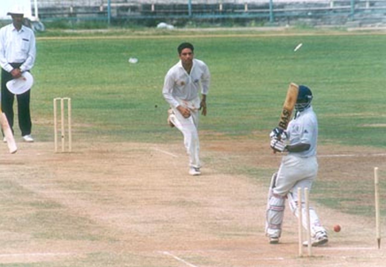 Sandeep Sharma uproots Reuben Paul's off stump to terminate the Tamil ...