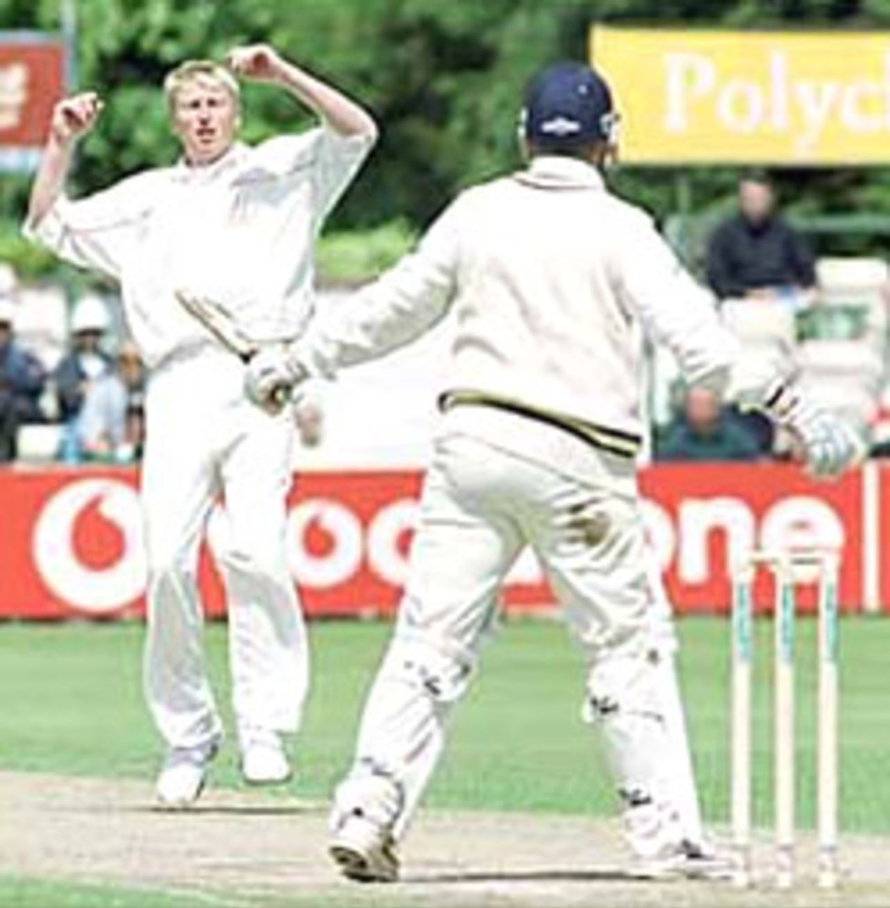 Glen Chapple goes close to bowling Jason Laney | ESPNcricinfo.com