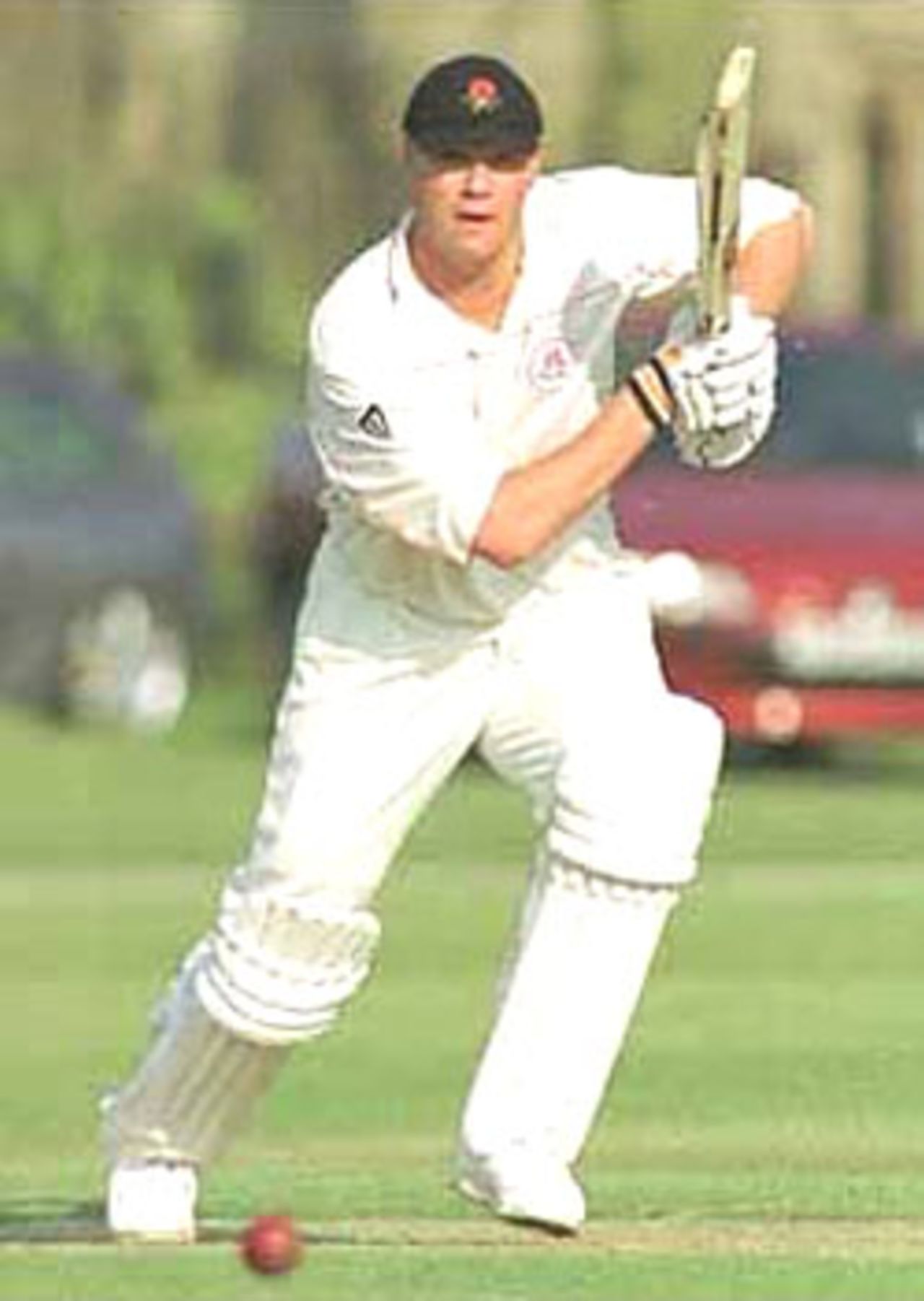 Andy Flintoff executes the drive on his way power packed 80 ...