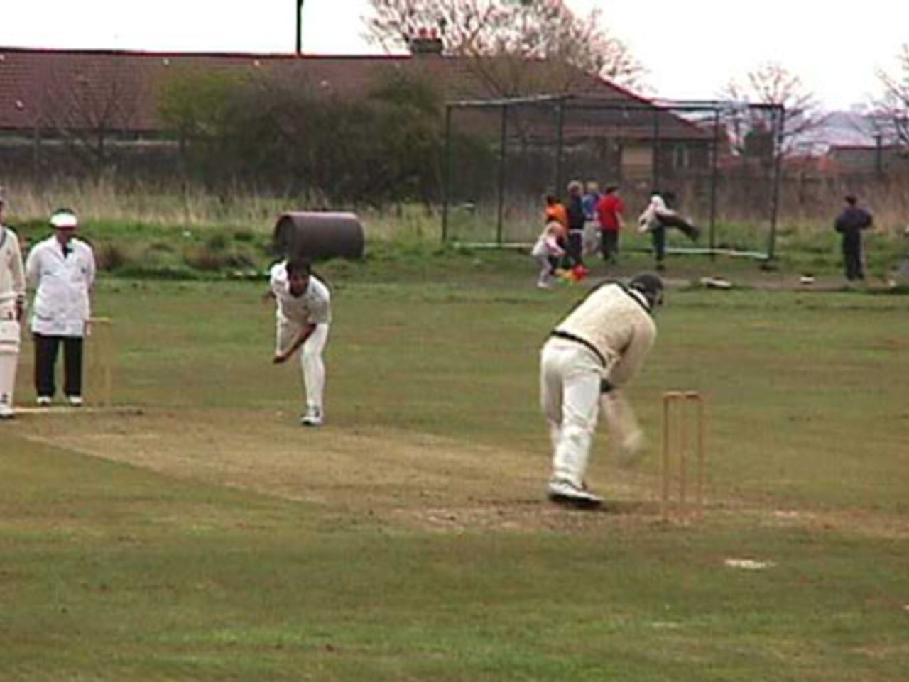 Cherry Tree professional Naeem Ashraf bowling to Phil Mayers at New ...