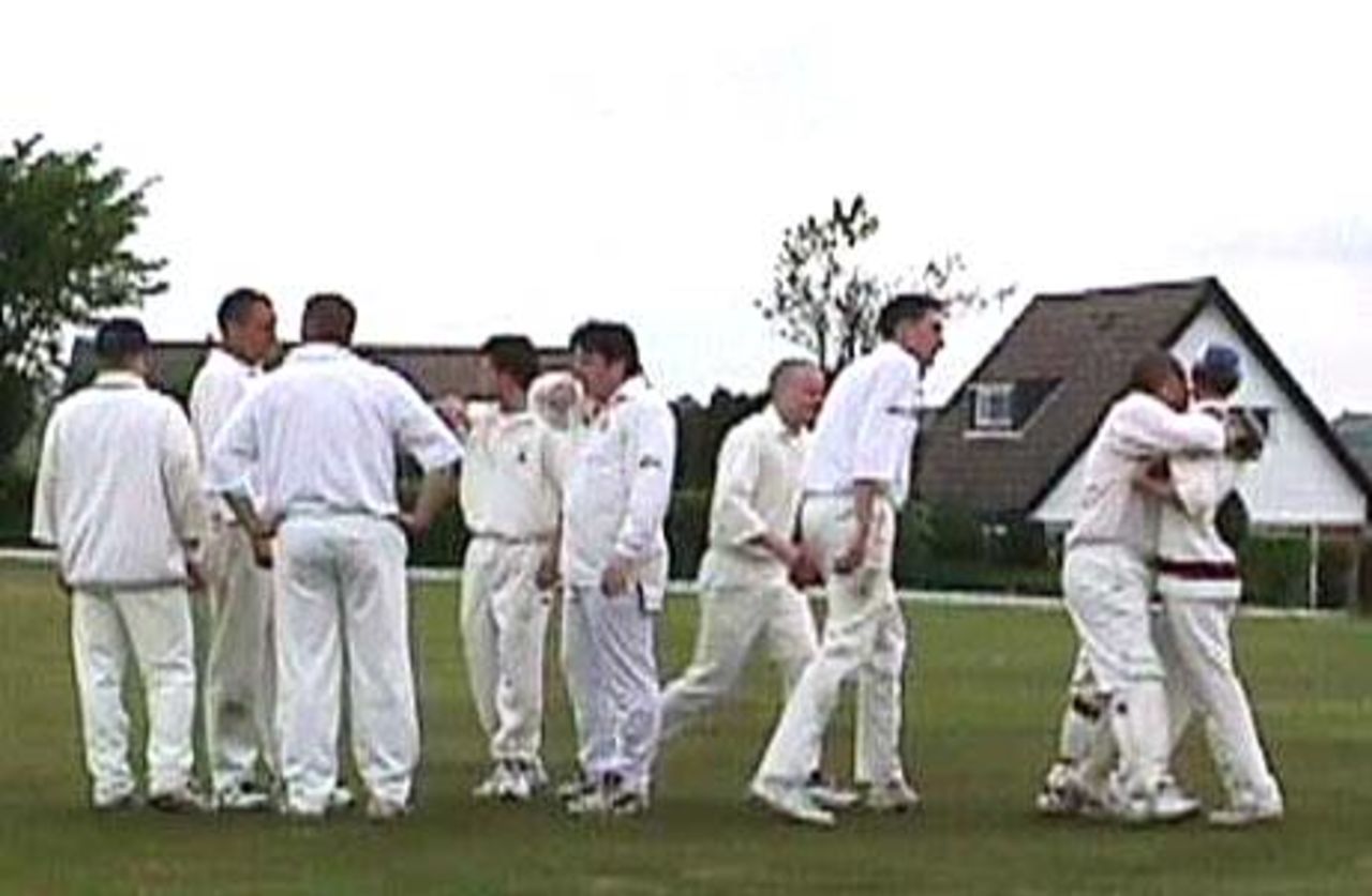 Stuart Maher facing Baxenden captain Peter Usher | ESPNcricinfo.com