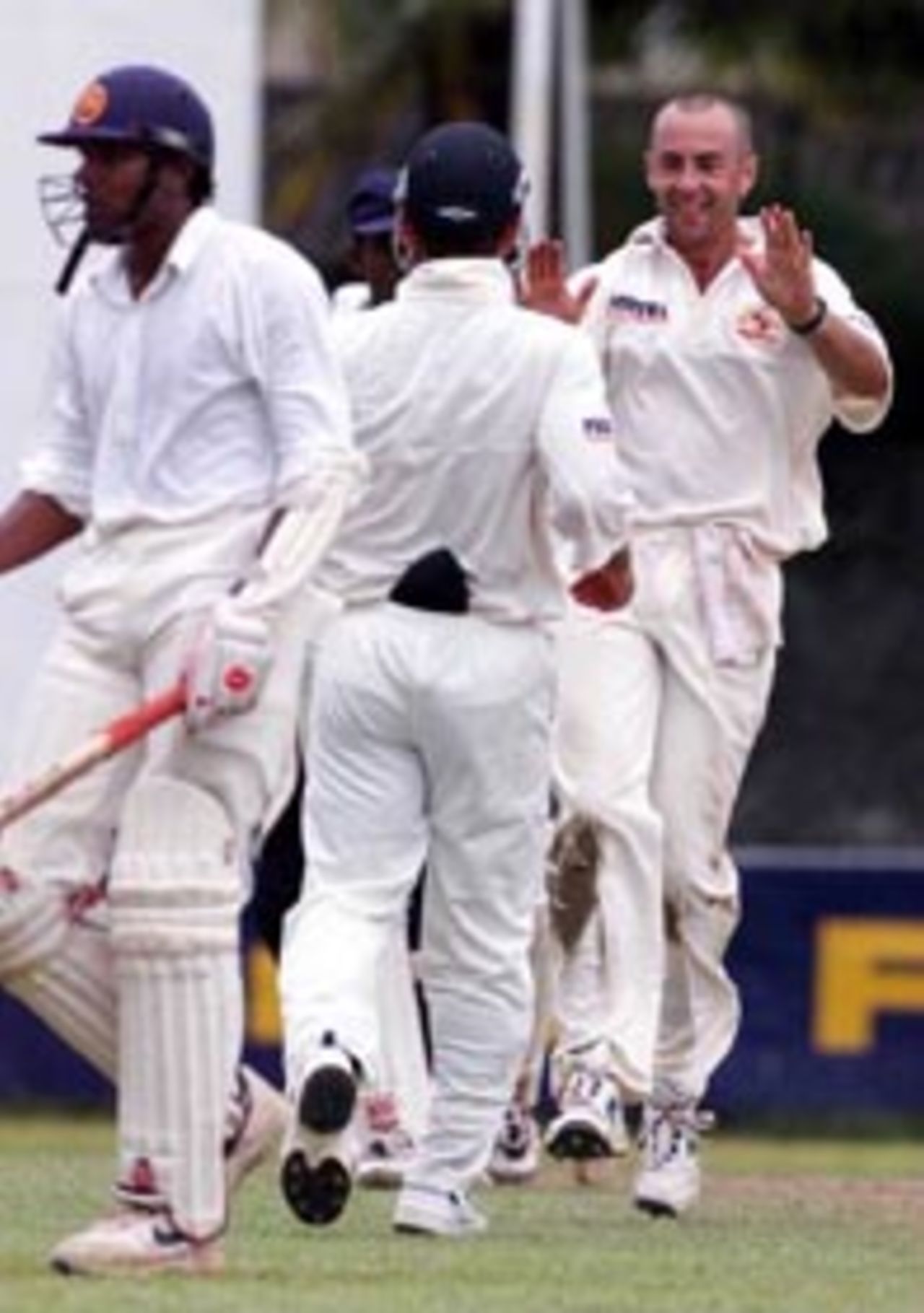 Miller & Langer celebrate dismissing Hewage, SL Board XI v Australians ...