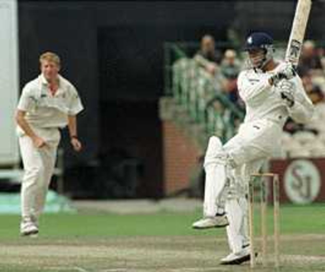 Andrew Symonds driving the ball on the on side, County Championship ...