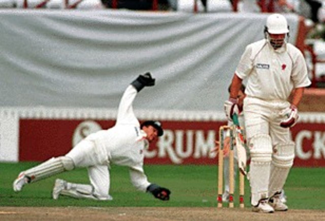 Warren Hegg in happy mood, County Championship, Lancashire v Somerset ...