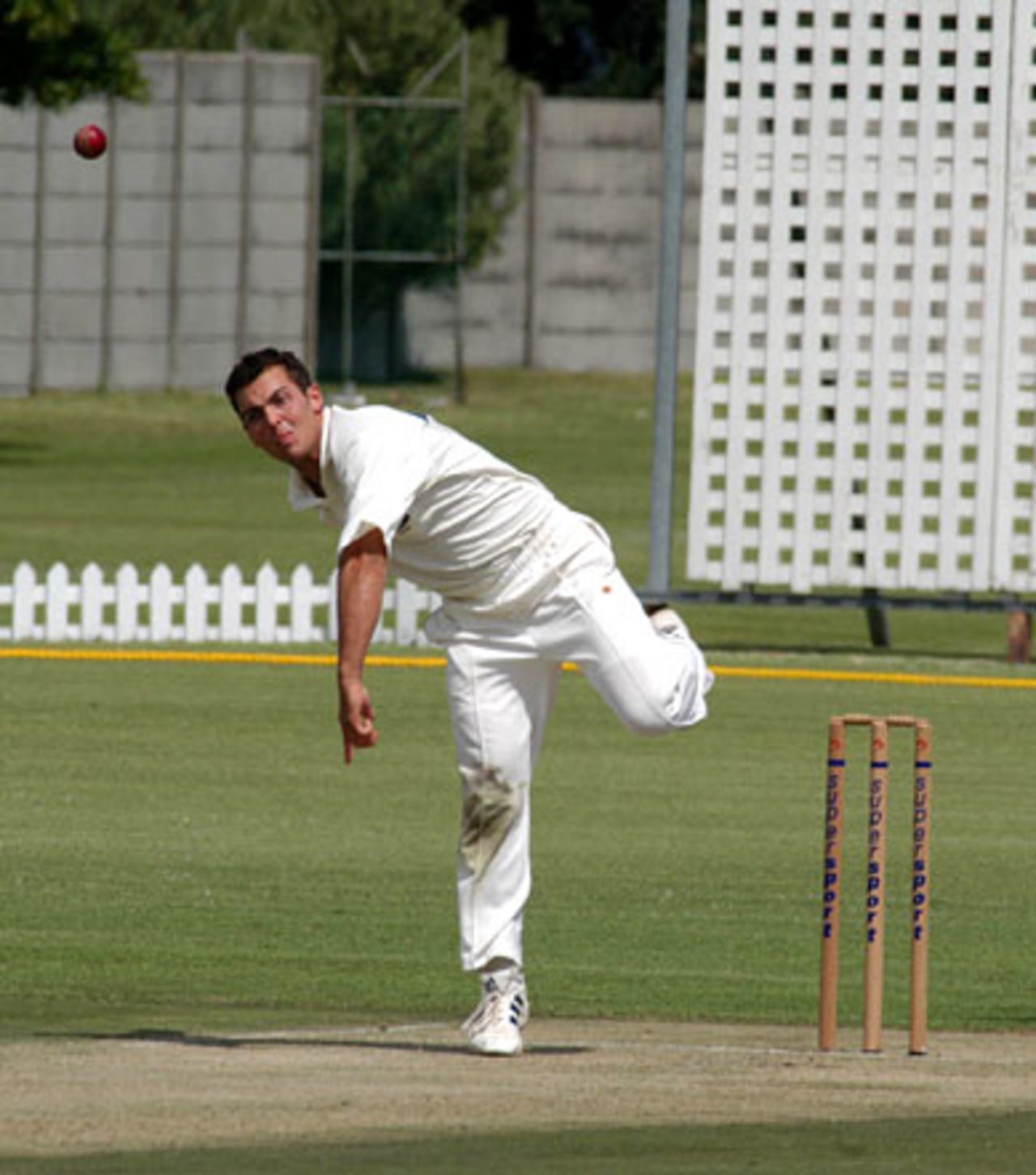 Boland spinner Con de Lange in action against Western Province at ...