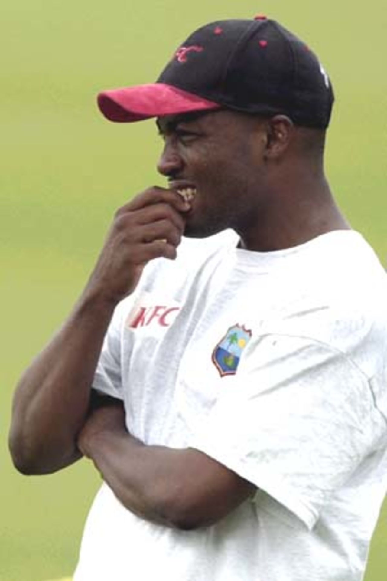 Lara enjoy at laugh at training, West Indies v Australia, 2000/01 ...